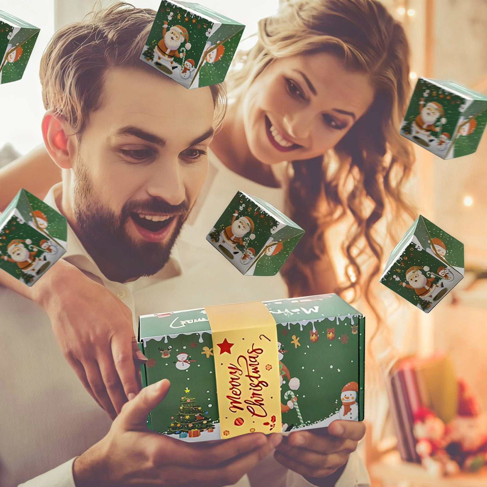 Eespoir Merry Christmas Surprise Box, Unique Folding Bouncing Green ...