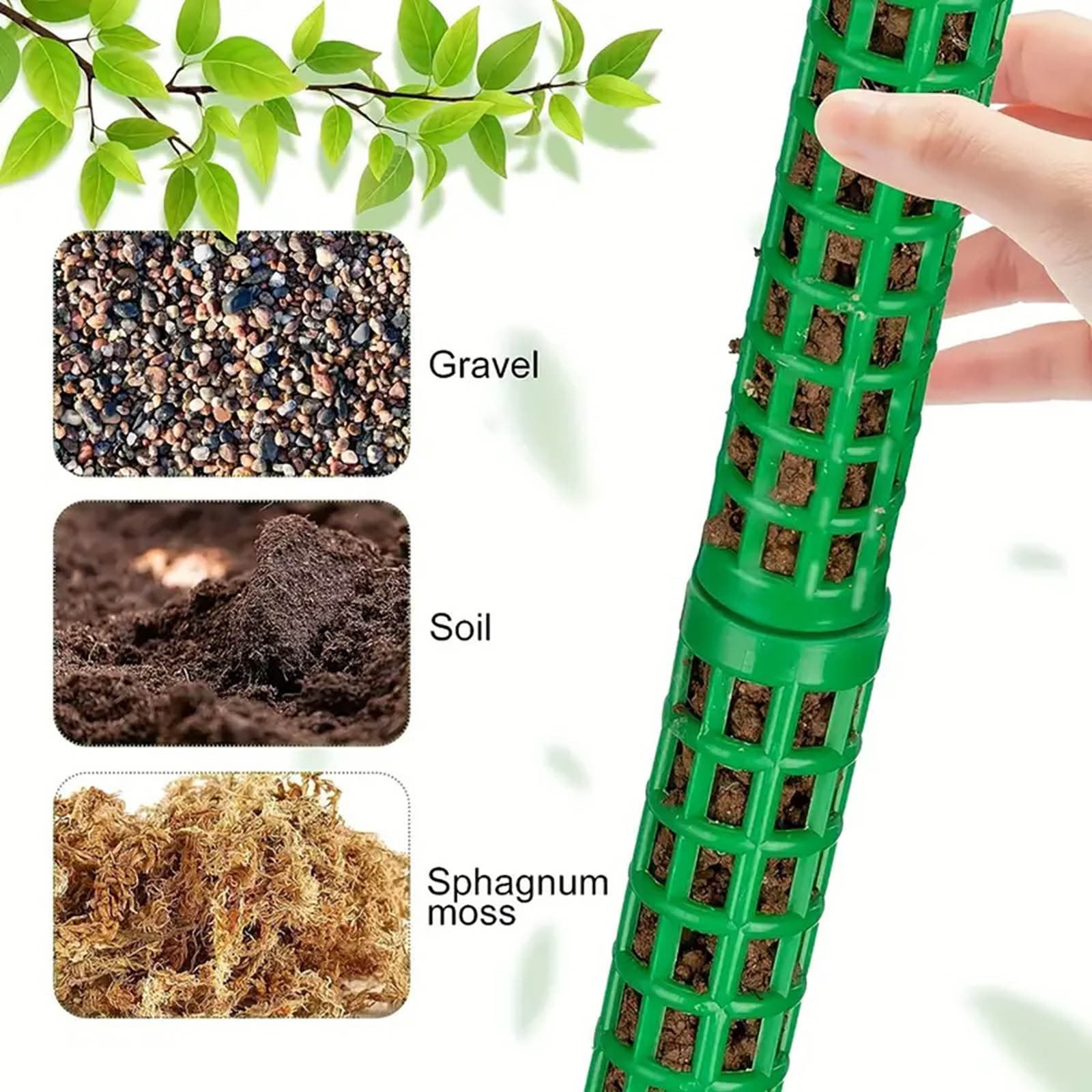 Eespoir Moss Column Green Ivy Stick, Water Moss Column Climbing Tool ...