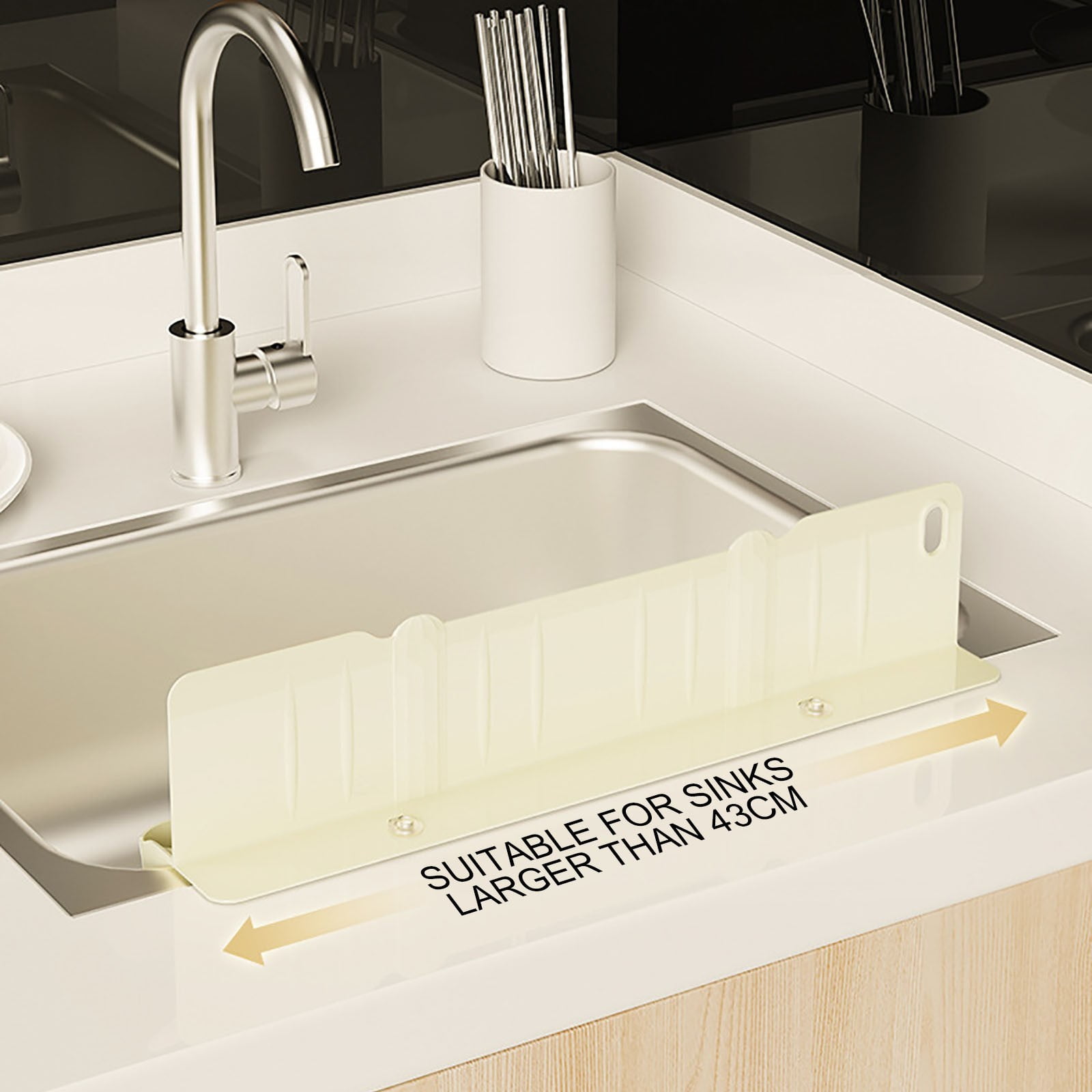 Eespoir Multifunctional Sink Baffle Countertop, Kitchen Draining Basket ...