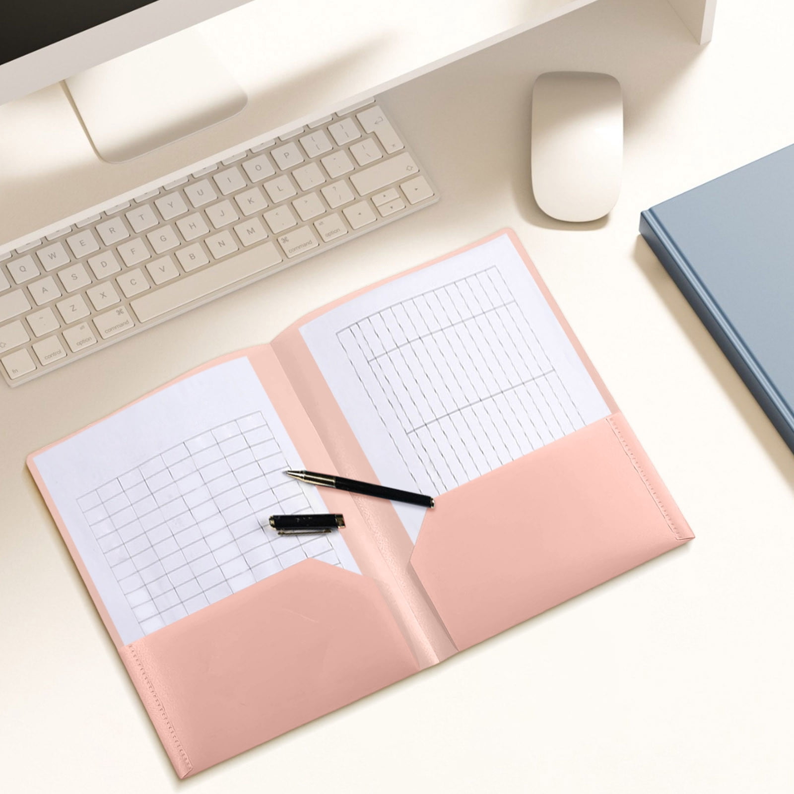 Eespoir Plastic Folders With Pockets, Heavy Duty File Folders, 18.5"x11 ...