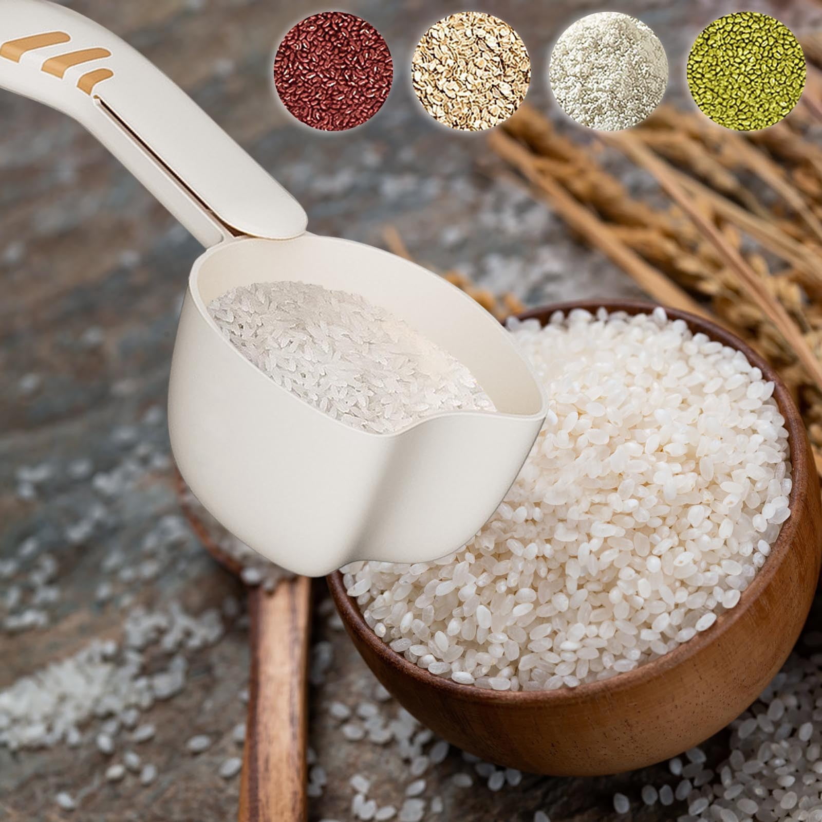 Eespoir Rice Spoon Multi Functional Kitchen Tool, Household Food Grain ...