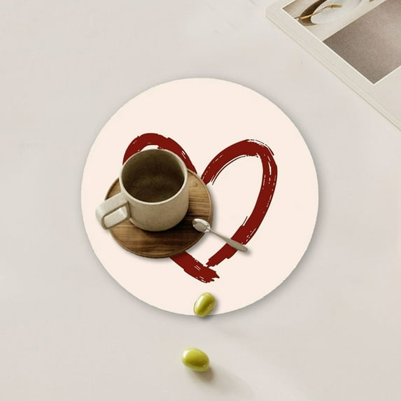 Eespoir Round Placemat For Dining Table, Rubber Table Mat, Kitchen ...