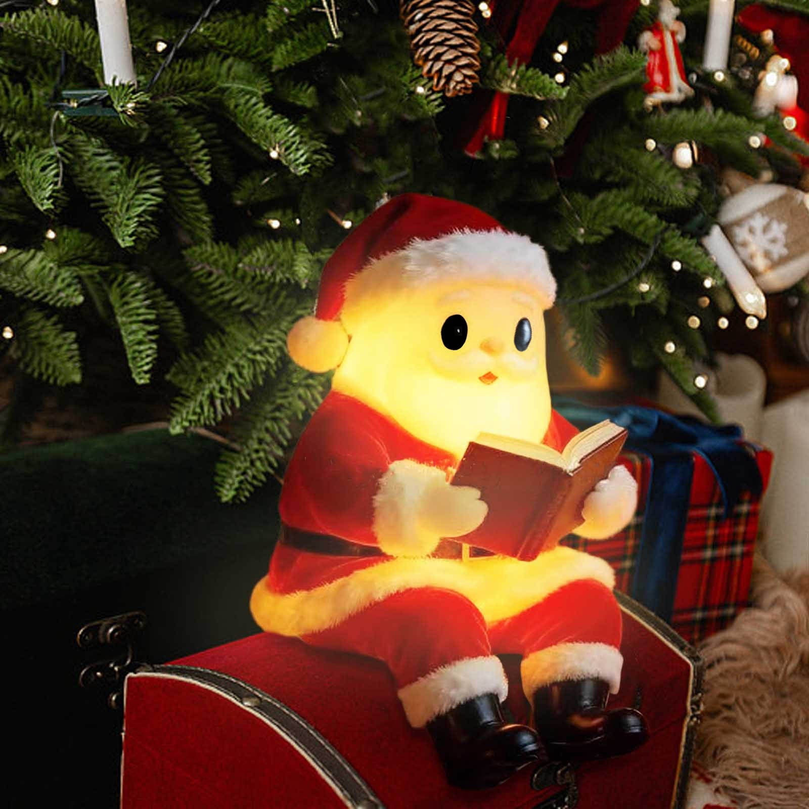 Eespoir Santa Claus Reading Desktop Ornament, Santa Claus Figurine ...