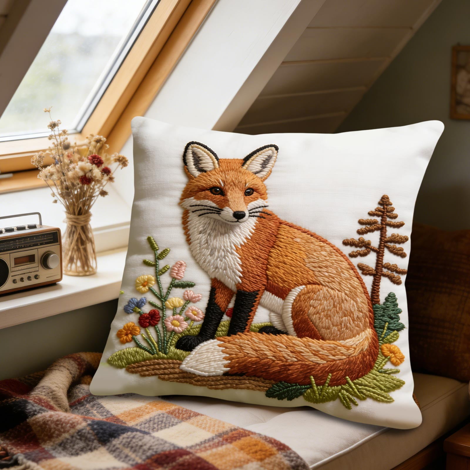 Eespoir Short Lint Embroidery Pillow Cover, 18inch 3D Decorative ...