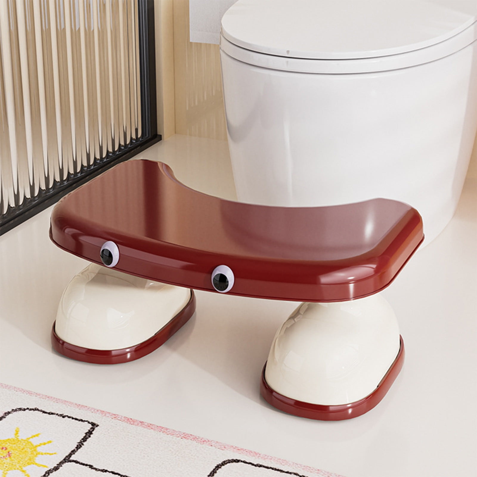 Eespoir Toilet Squatting Stool Cartoons Designs Nonslip Bathroom Foot ...