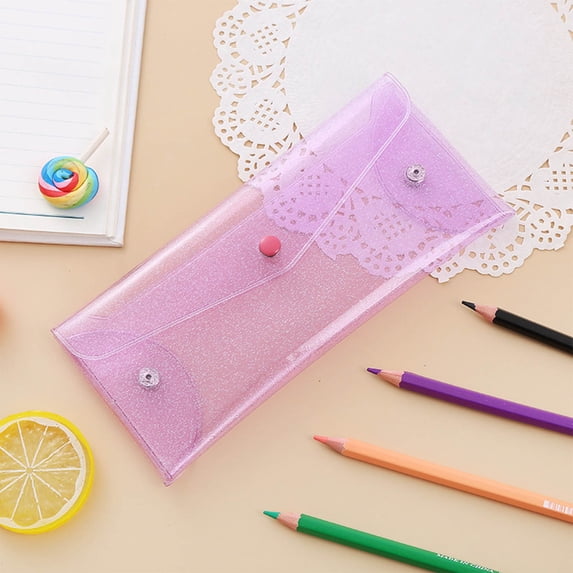 Eespoir Transparent Pencil Bag, Large Capacity Zipper Storage Bag ...