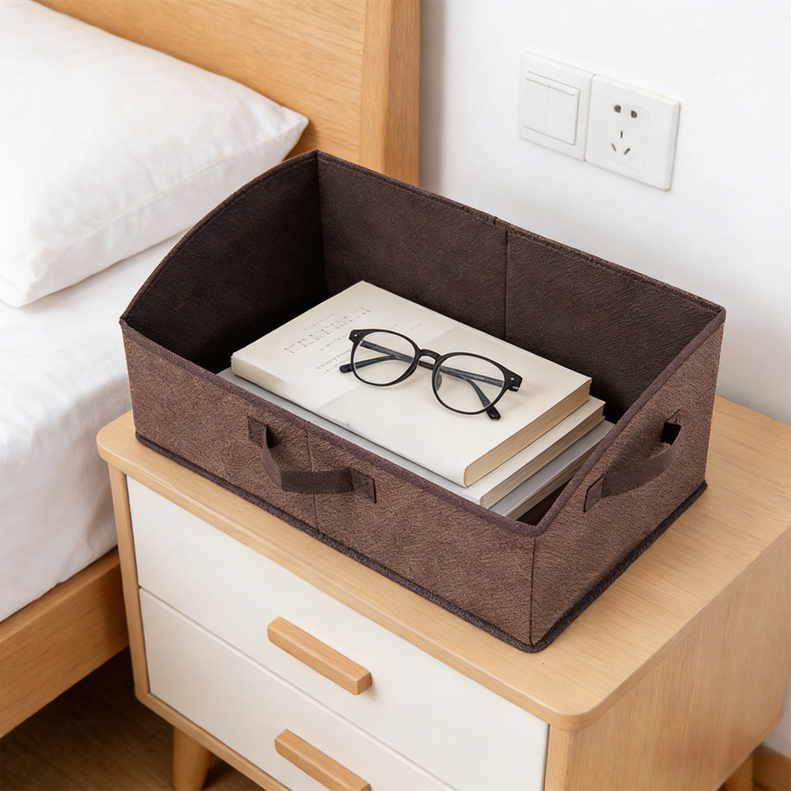 Eespoir Trapezoid Organizer Box Bin, Foldable Organizing Basket ...