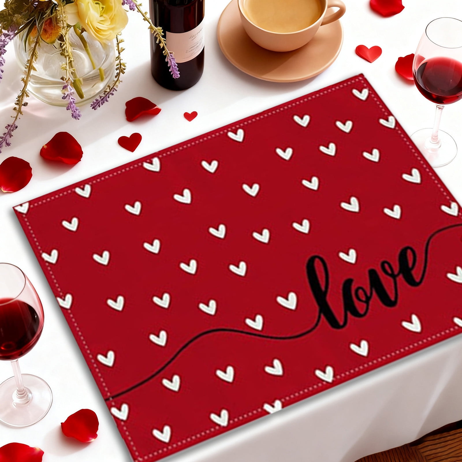 Eespoir Valentine's Day Themed Placemats, Party Decoration Placemats ...