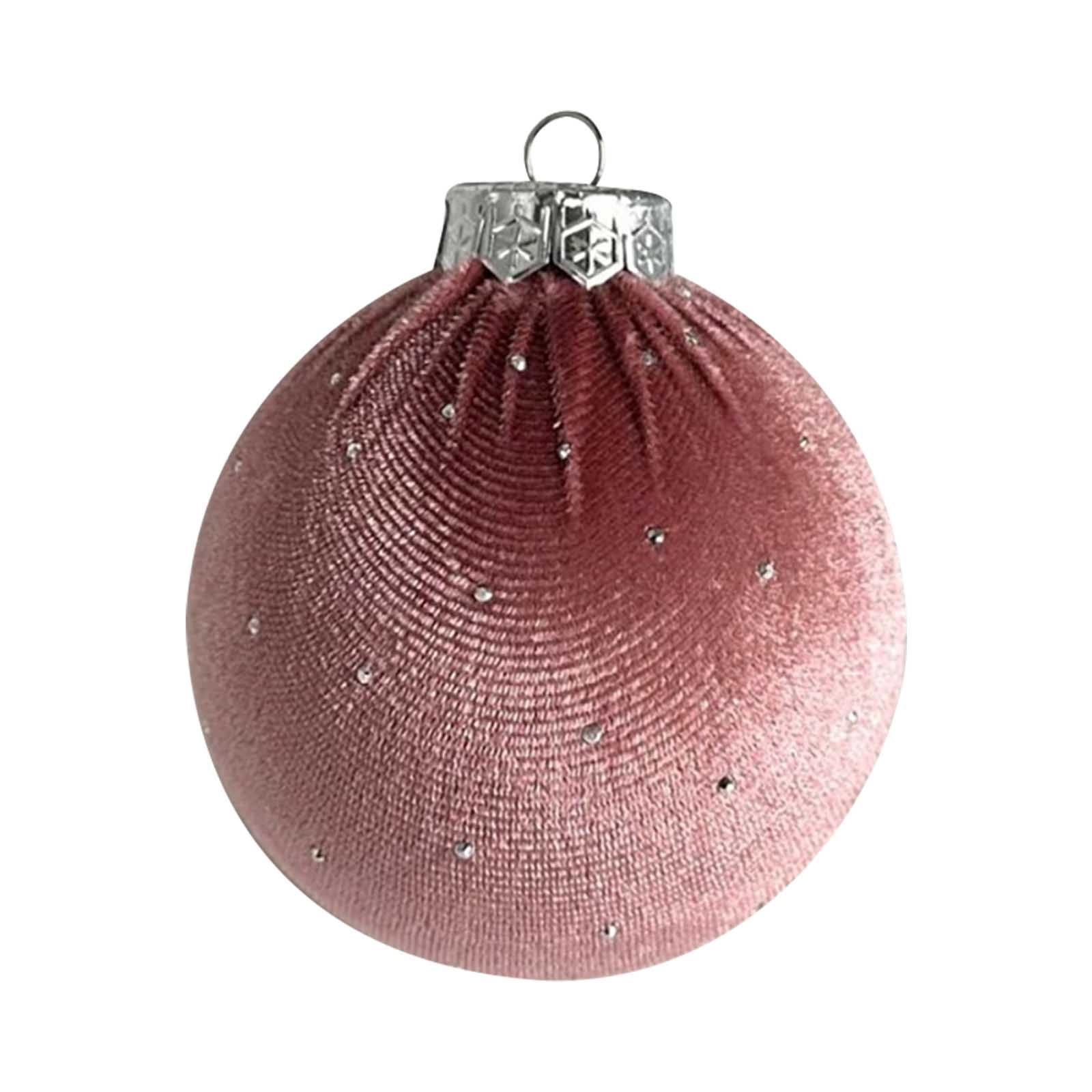 Eespoir Velvet Christmas Tree Balls Ornaments, Flocked Christmas Ball ...