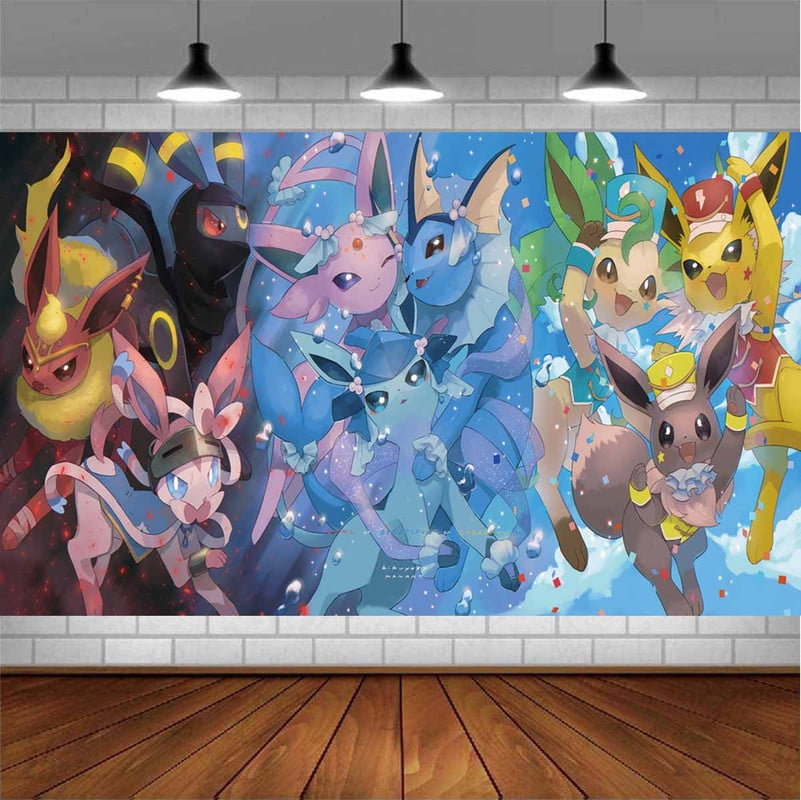 Eevee Aesthetic Evolutions Backdrop Banner Party Supplies Poster Movie ...