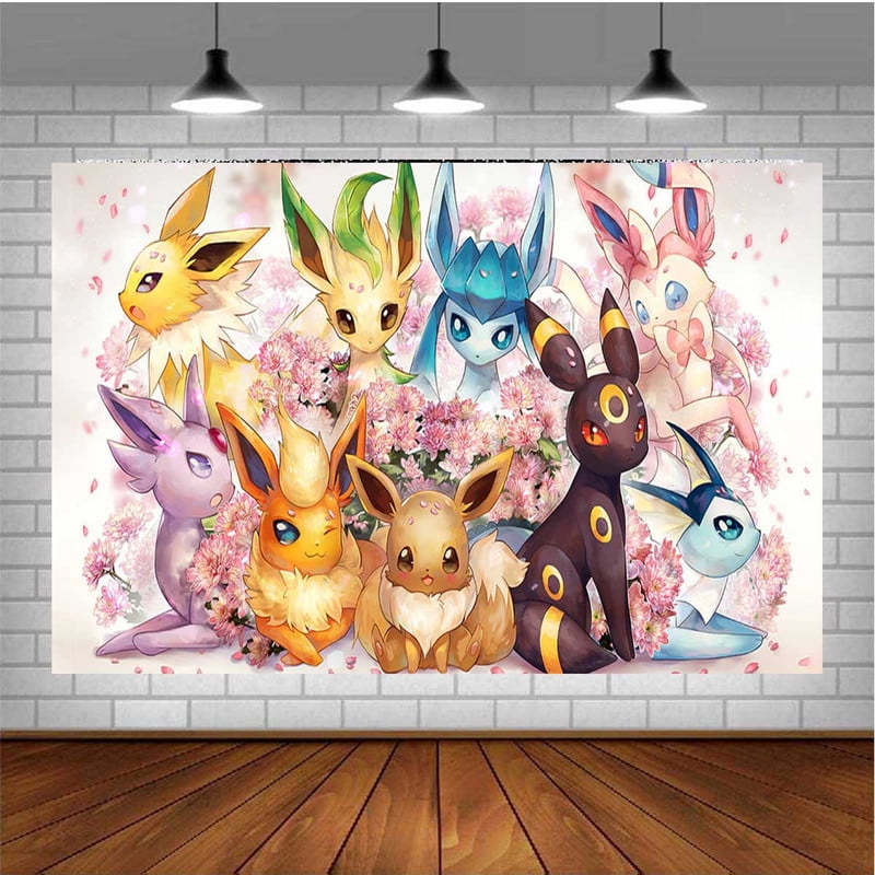 Eevee Aesthetic Evolutions Background Wall Decor Taspestry Post Banner ...