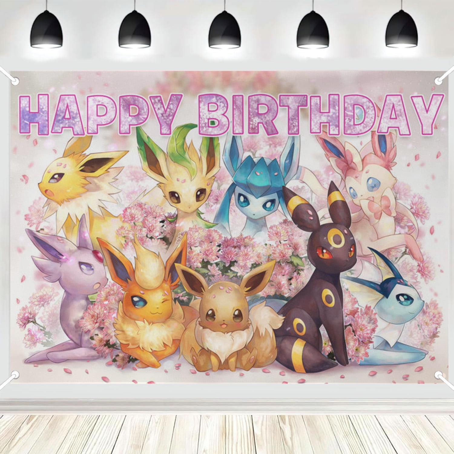 Eevee Aesthetic Evolutions Birthday Party Backdrop Photo Background ...