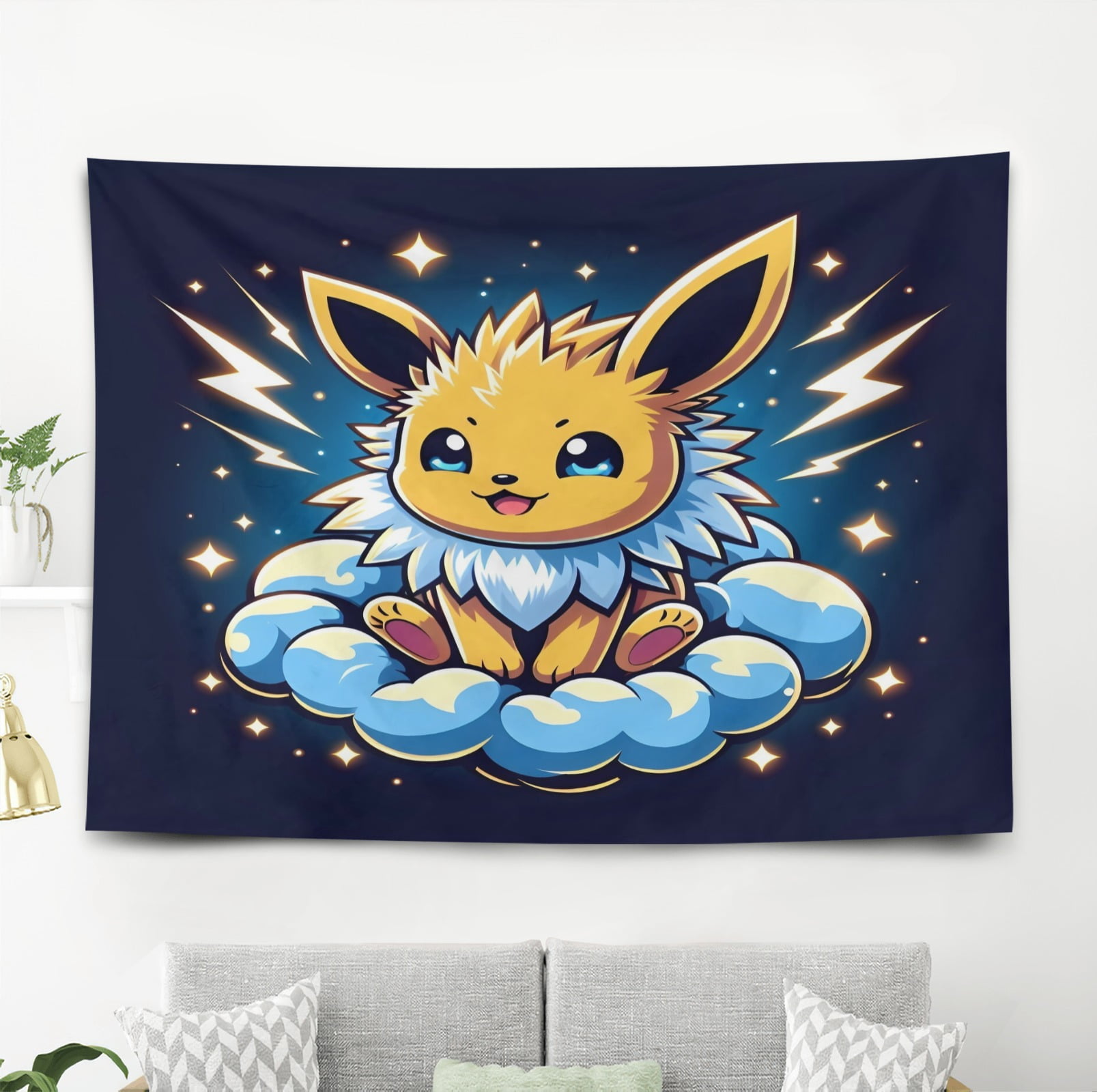 Eevee Aesthetic Evolutions Pattern Wall Hanging 50*60 Inches High ...