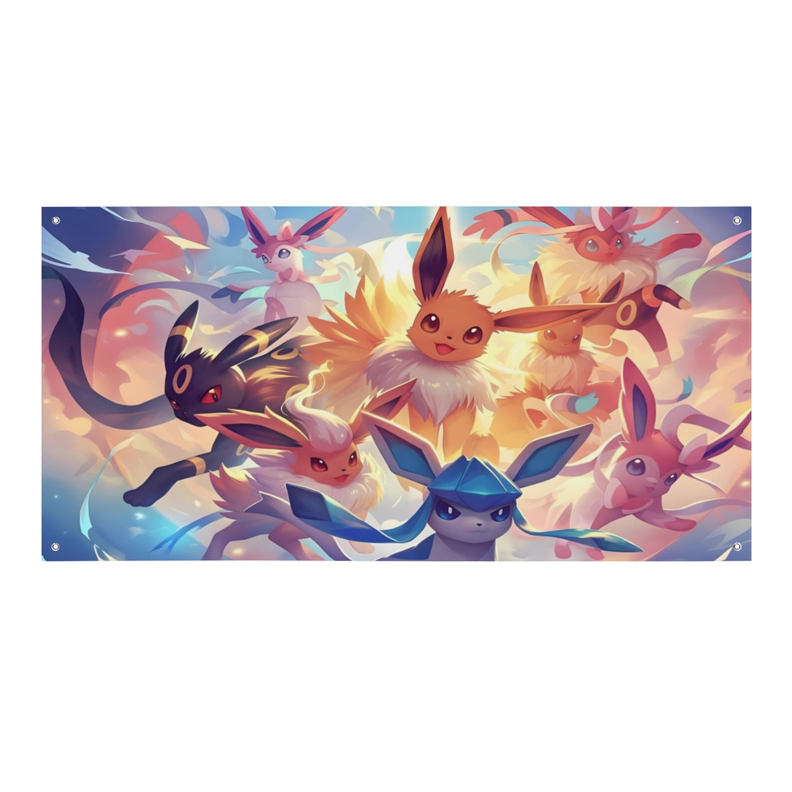 Eevee Aesthetic Evolutions-Theme Backdrops Banner Birthday Party Decor ...