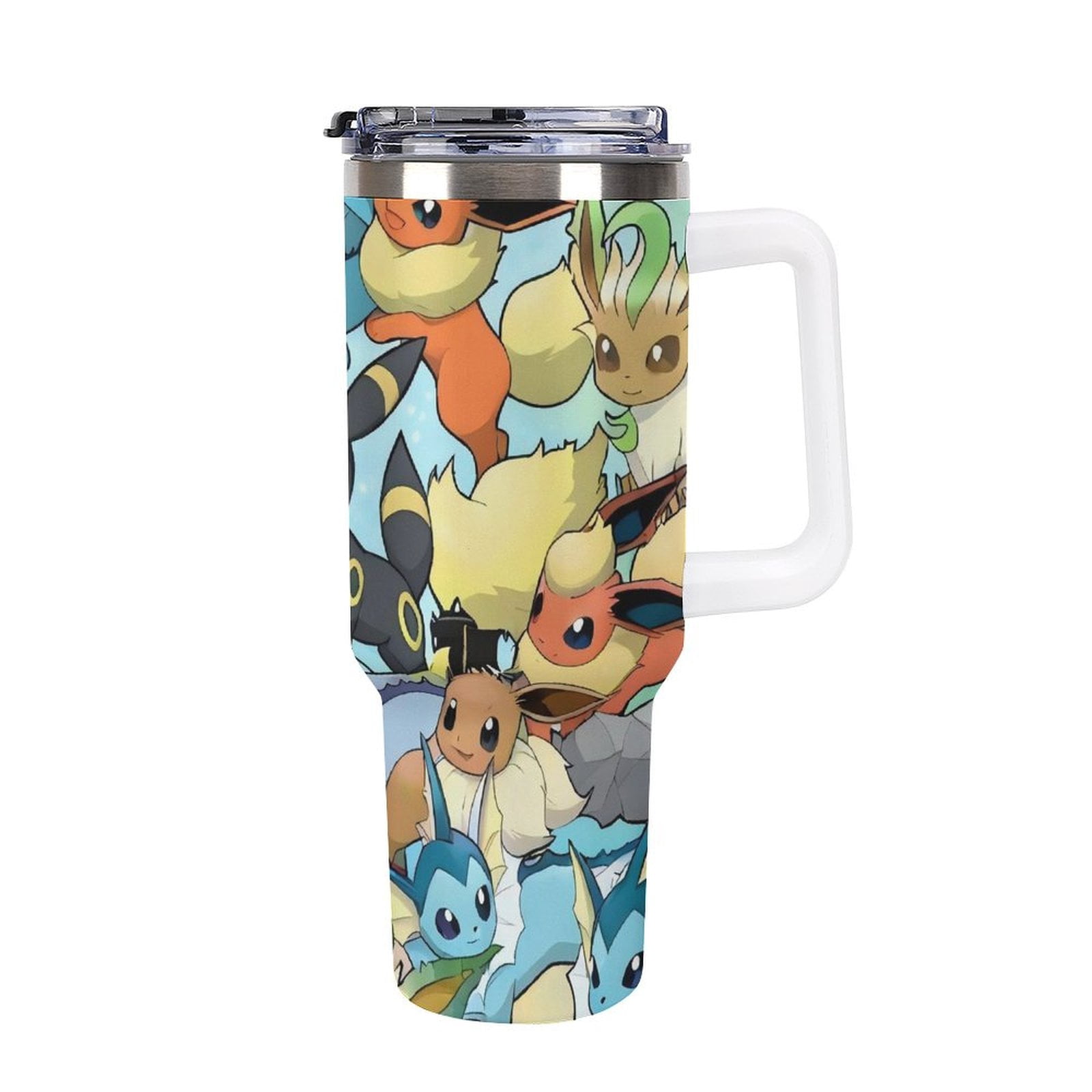 Eevee Car Cup Stainless Steel Thermos Cup with Handle 40oz - Walmart.com