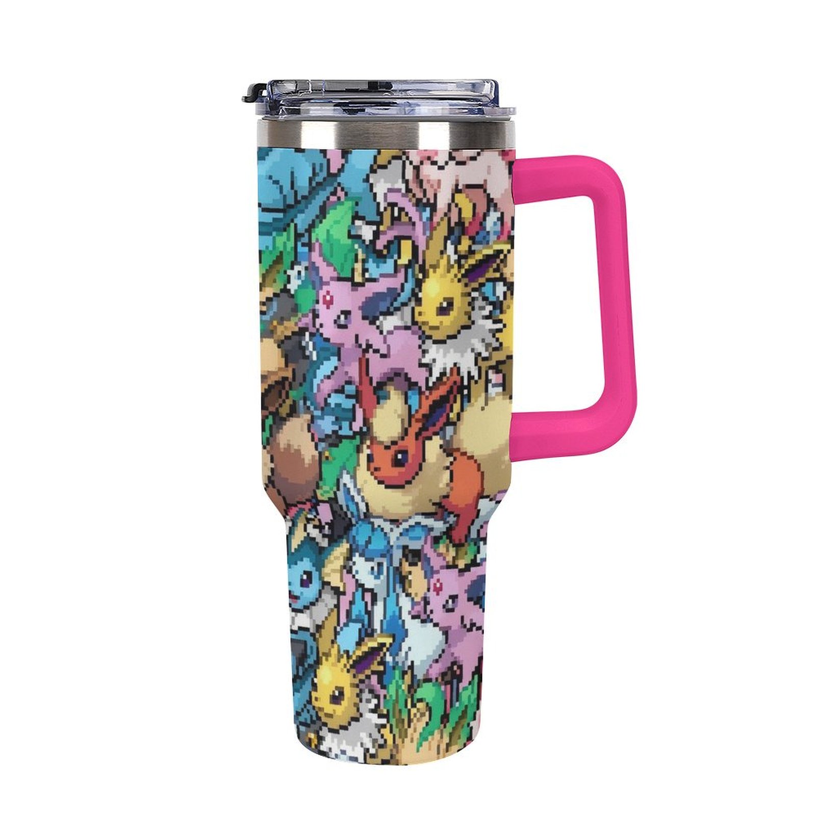 Eevee Car Cup Stainless Steel Thermos Cup with Handle 40oz - Walmart.com