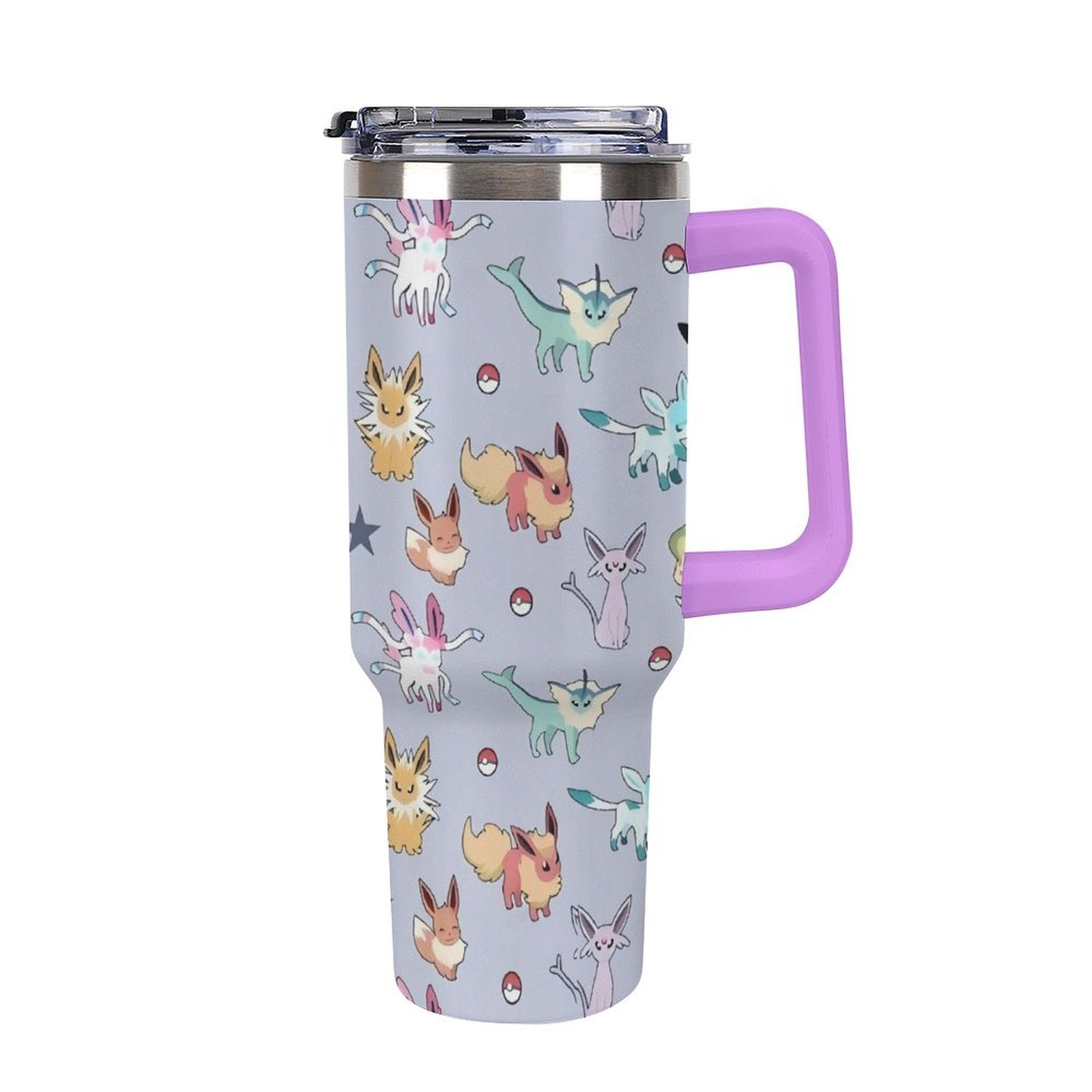 Eevee Car Cup Stainless Steel Thermos Cup with Handle 40oz - Walmart.com