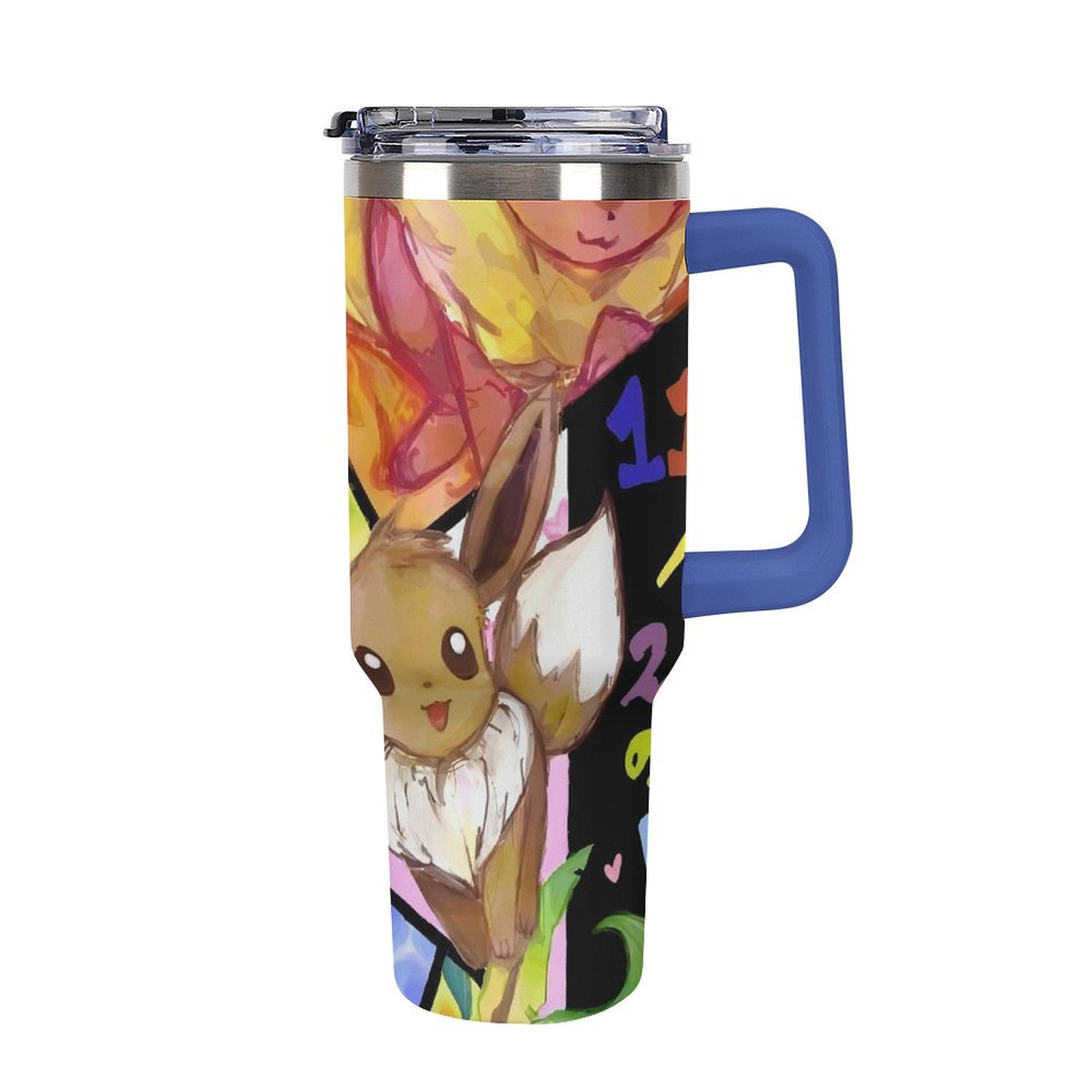 Eevee Car Cup Stainless Steel Thermos Cup with Handle 40oz - Walmart.com
