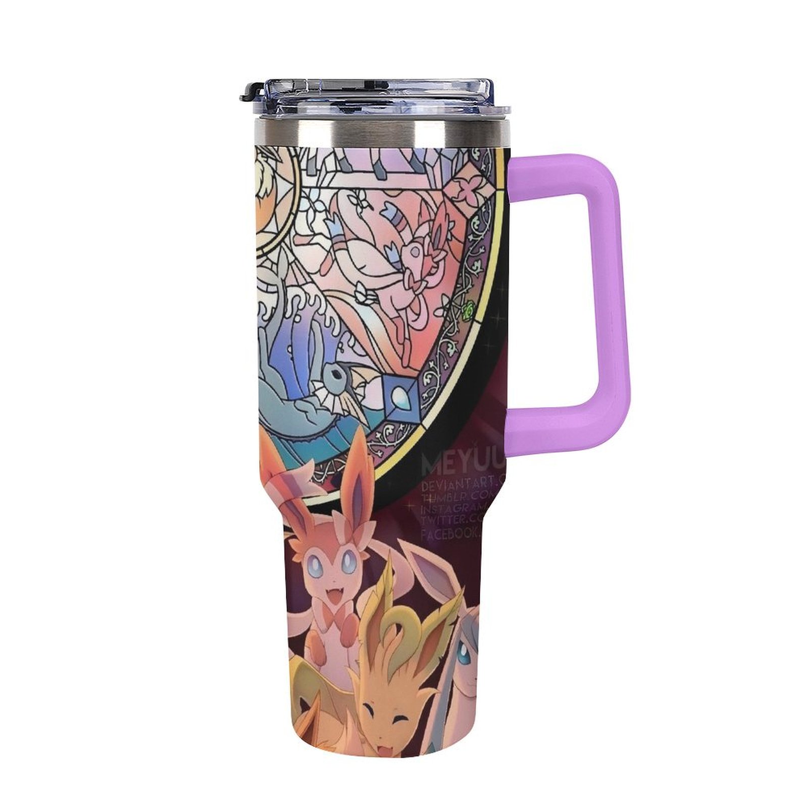 Eevee Car Cup Stainless Steel Thermos Cup with Handle 40oz - Walmart.com