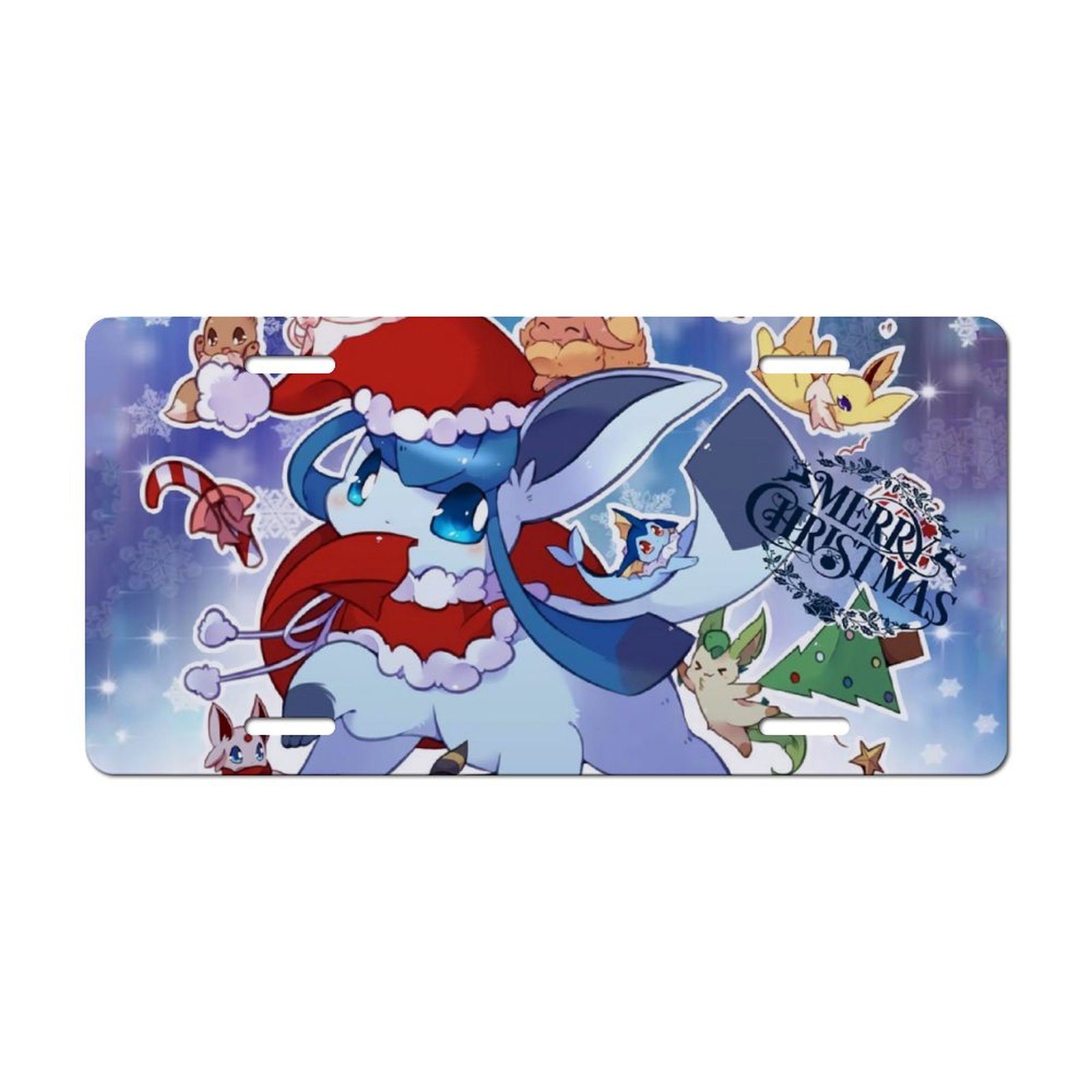 Eevee Car License Plate Cute Anime License Plate Covers Holder ...