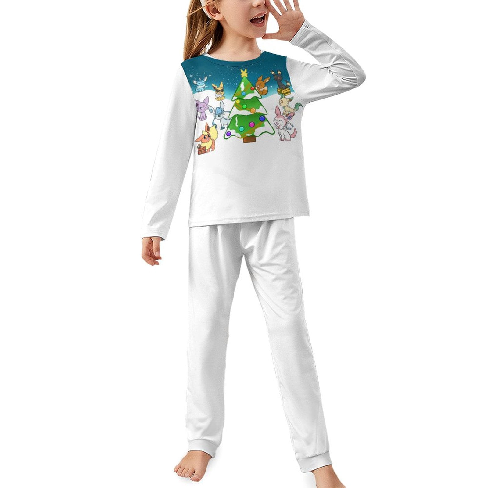 Eevee Child Pajamas Set for Boys Girls 6 Sizes, Long Sleeve Soft ...
