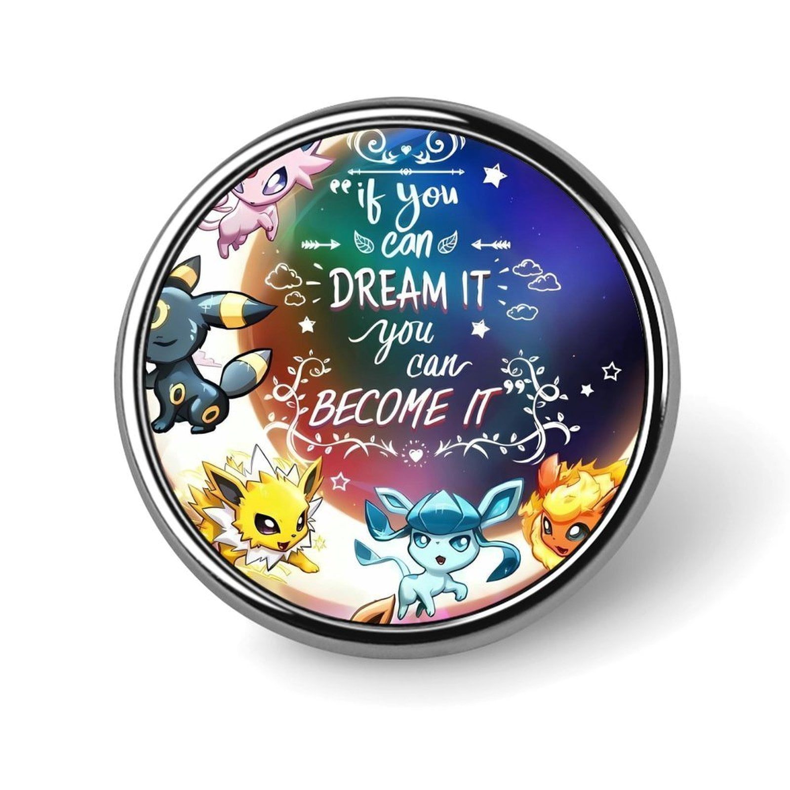 Eevee Circle Badges Round Chest Pins Brooch Decor Round Button Parts ...