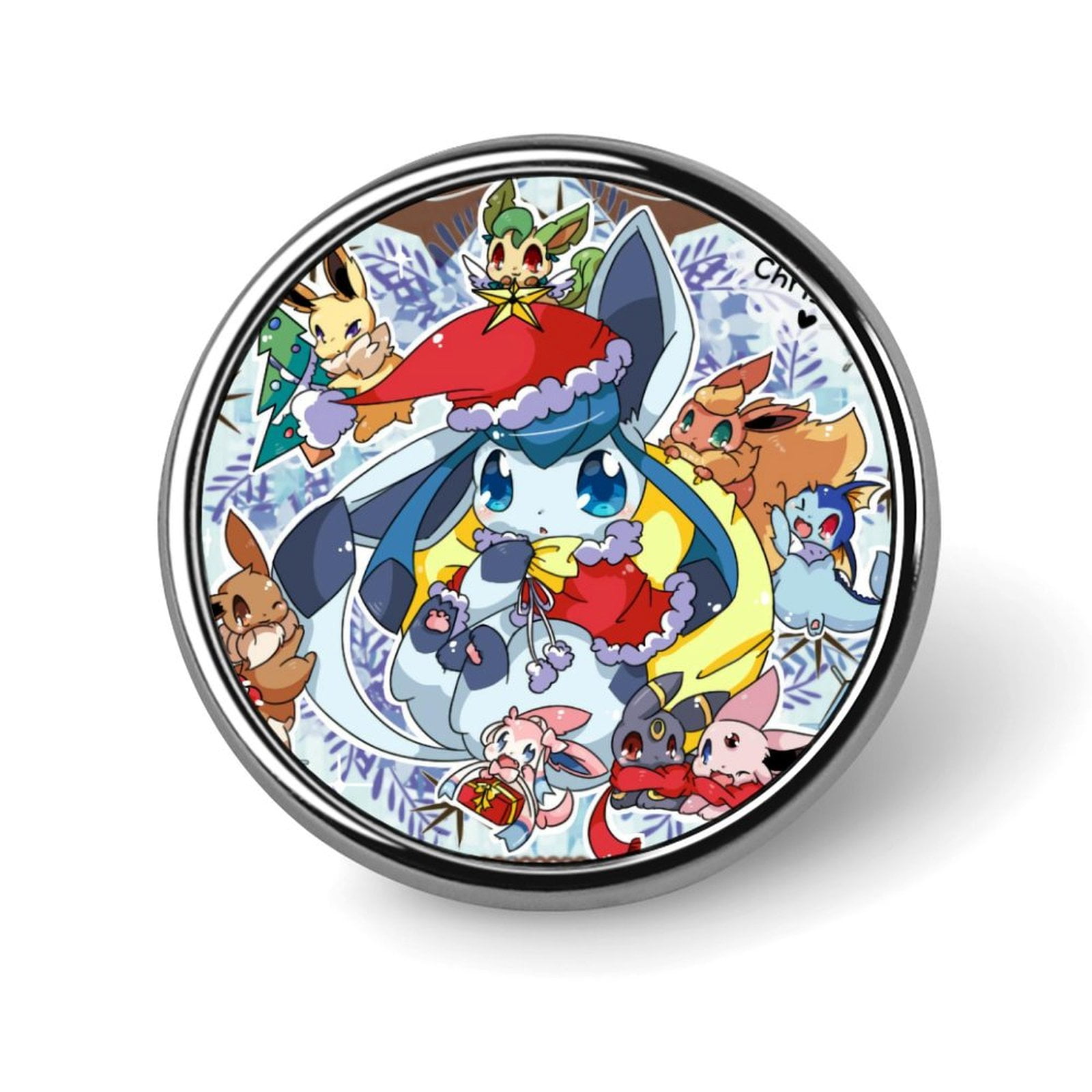 Eevee Circle Badges Round Chest Pins Brooch Decor Round Button Parts ...