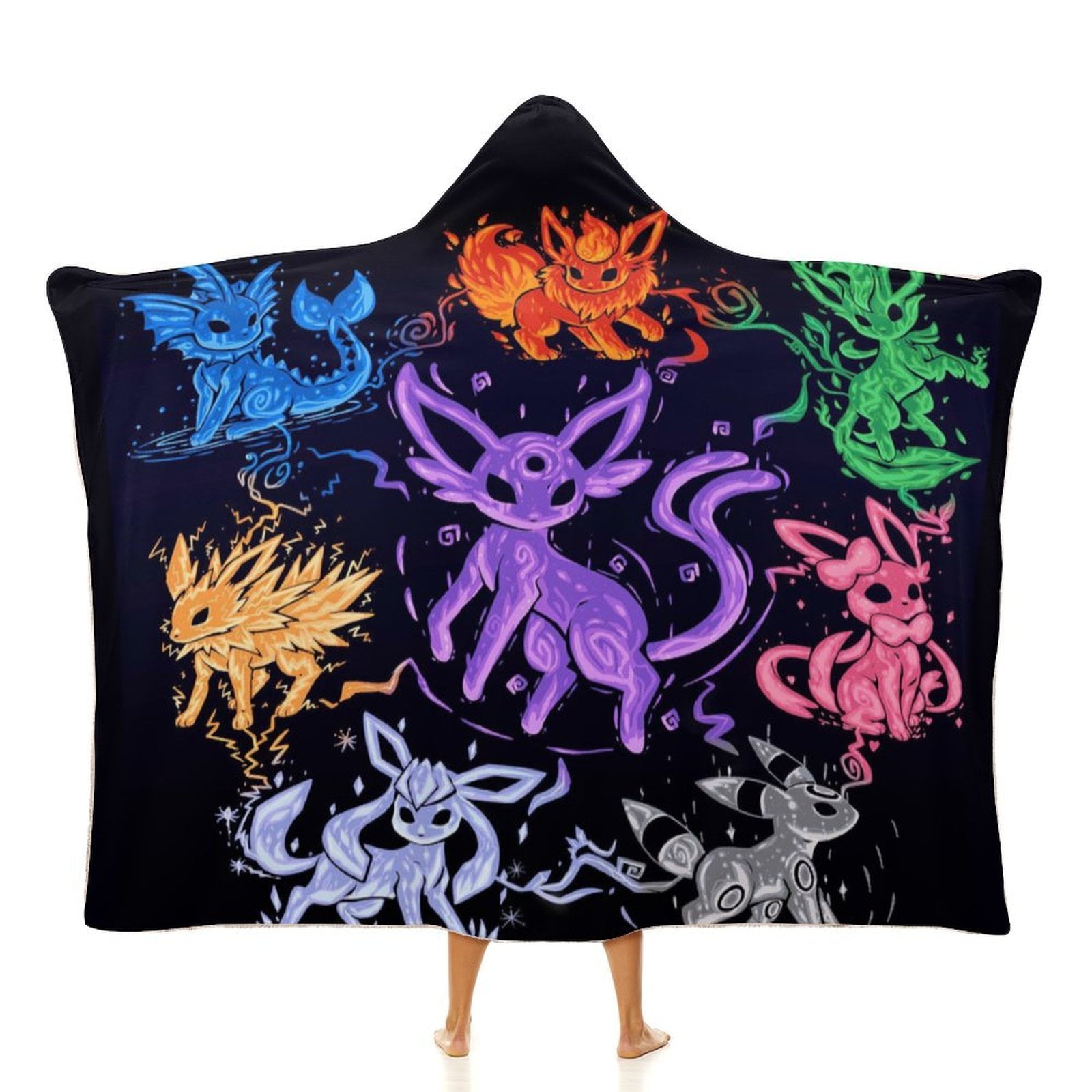 Eevee Cute Soft Fleece Warm Blanket Throw Fuzzy Wearable Blanket ...