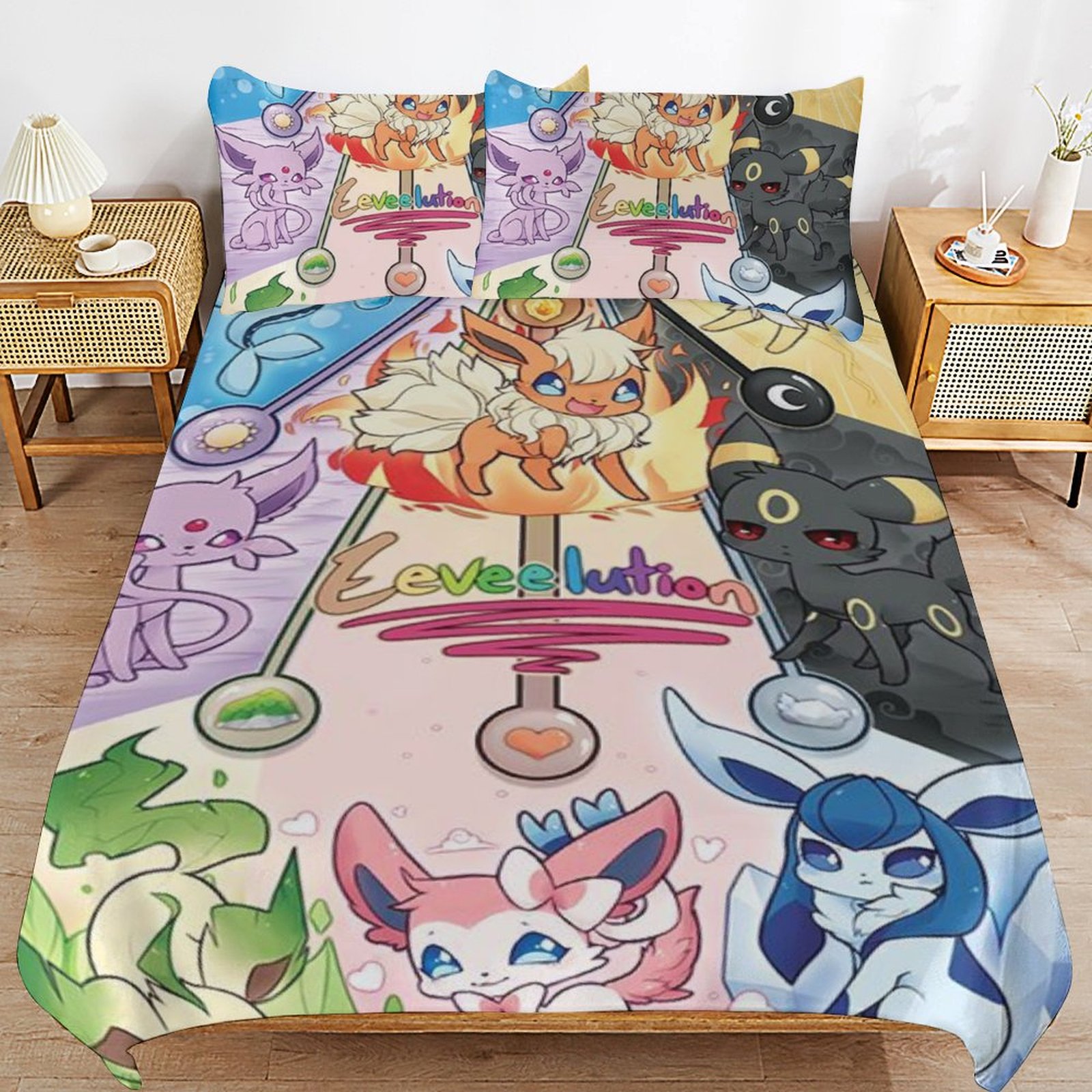 Eevee Evolutions 3-Piece All Season Bedding Set, Comforter Set with ...