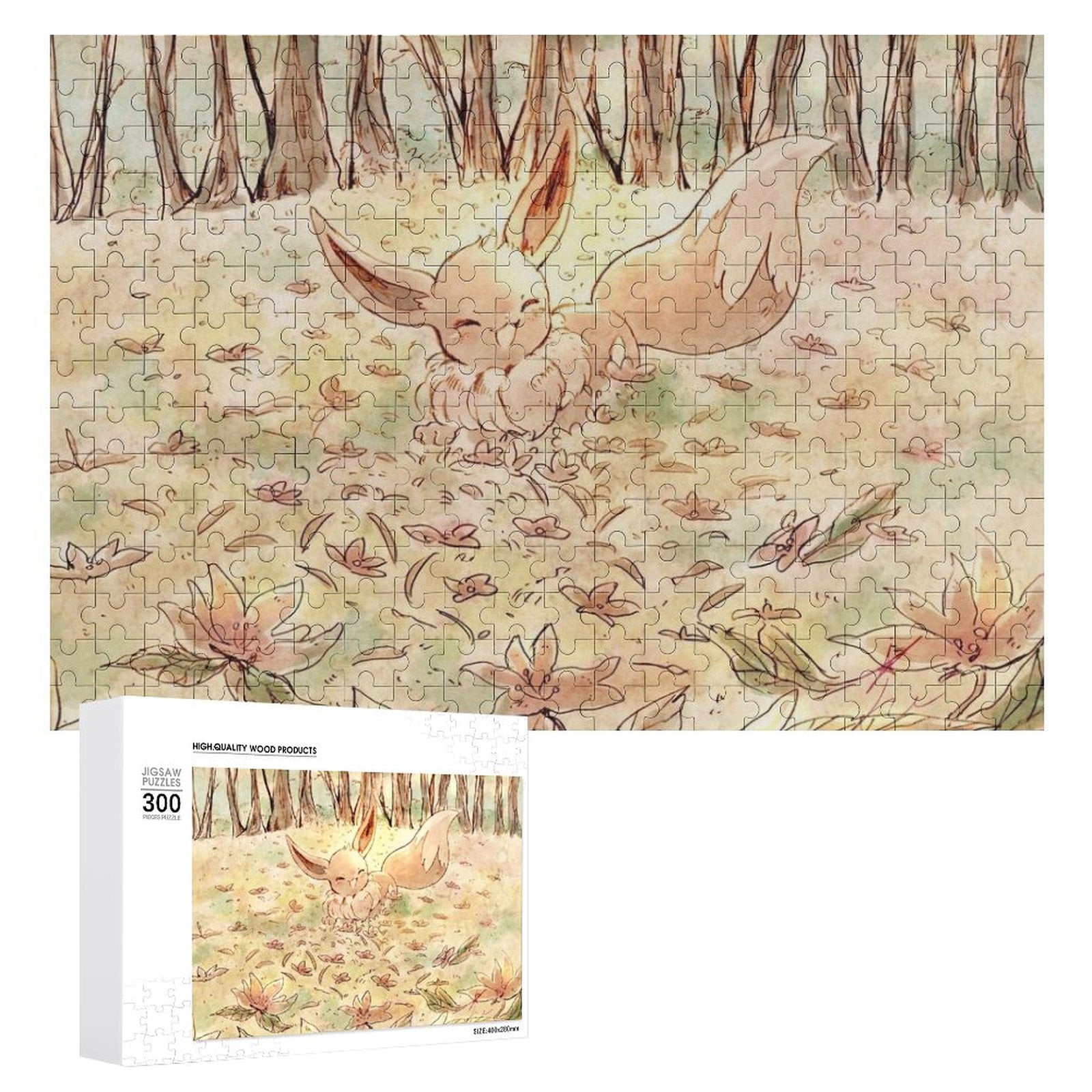 Eevee Evolutions 300 Pieces Wooden Puzzles for Kids Adults Puzzles Gift ...