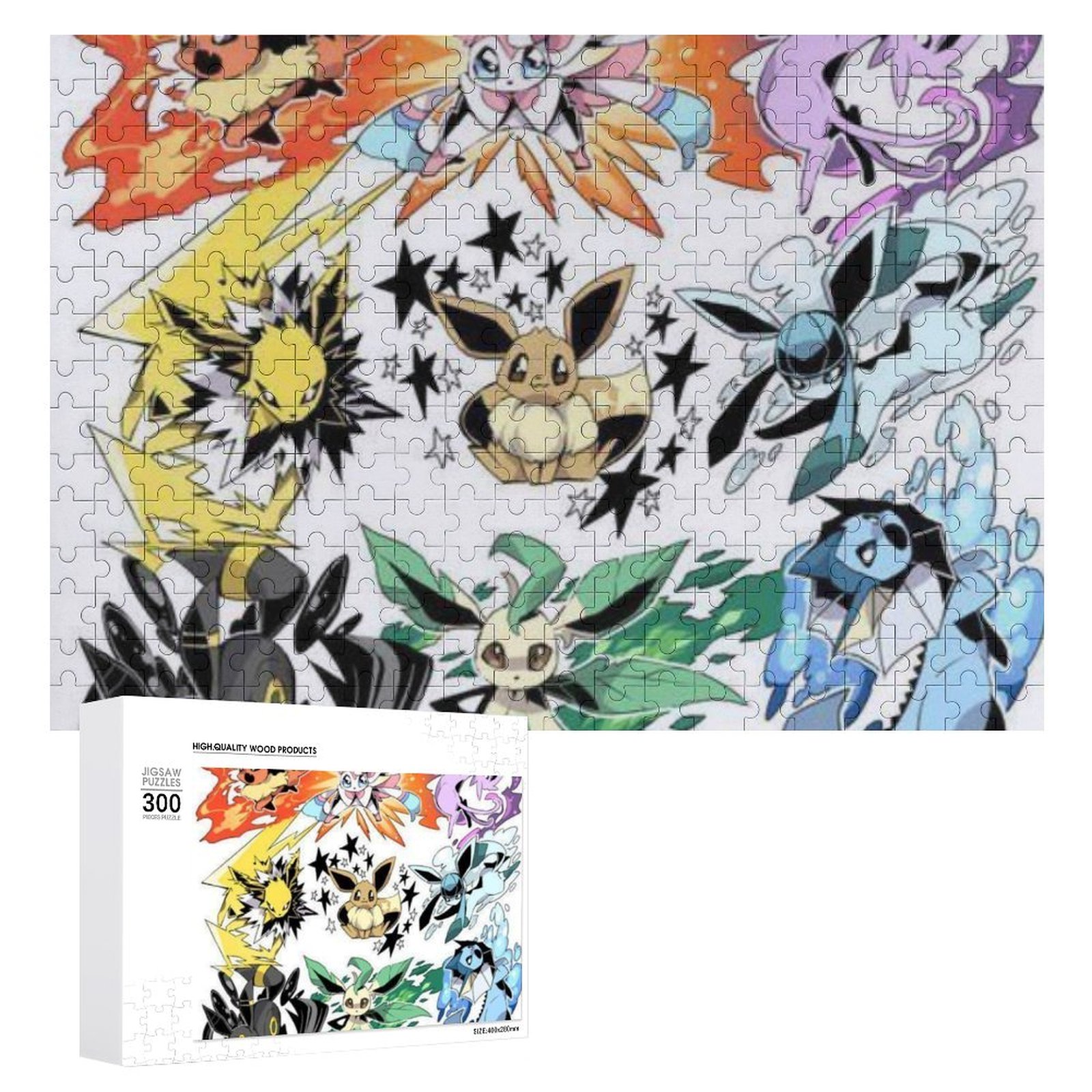 Eevee Evolutions 300 Pieces Wooden Puzzles for Kids Adults Puzzles Gift ...