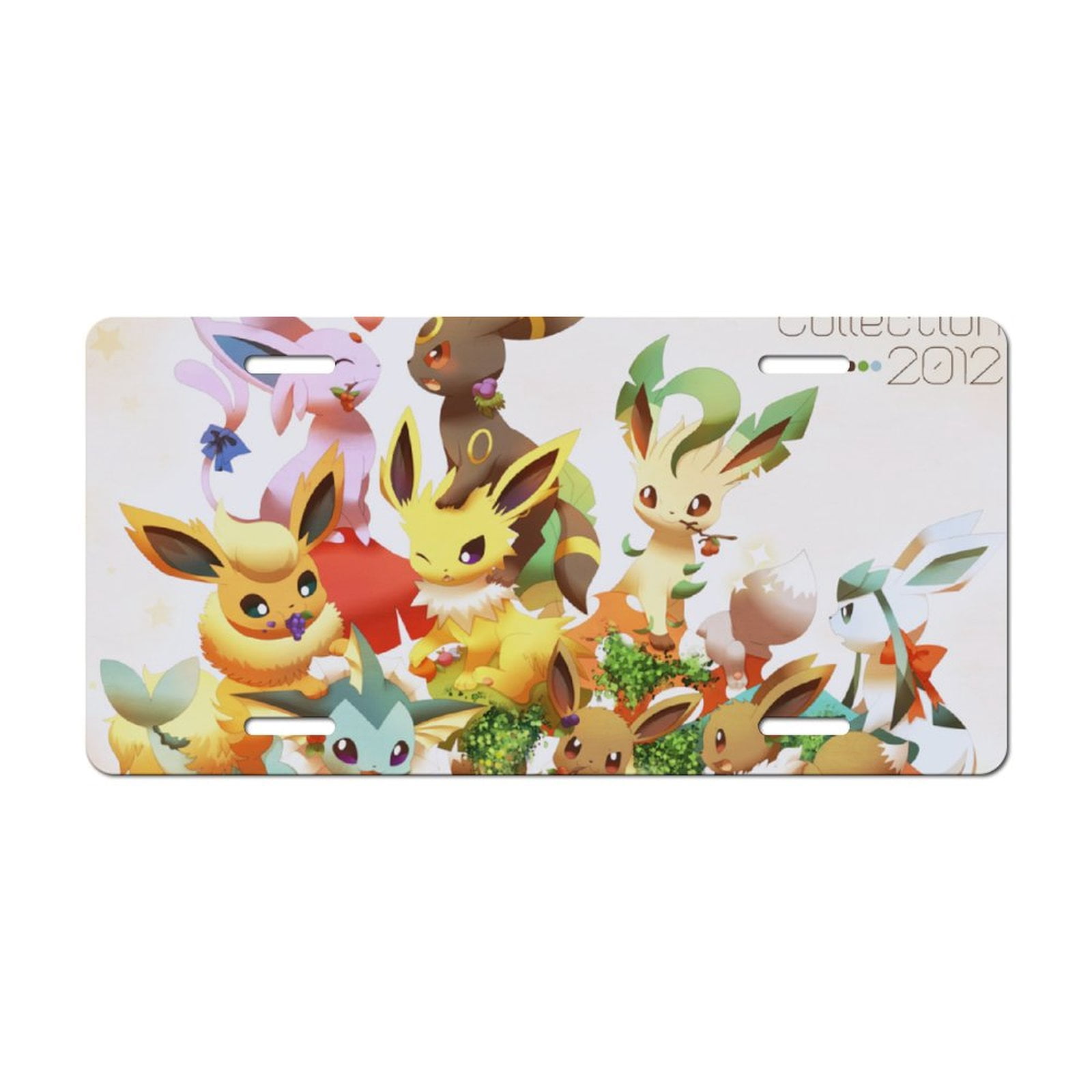 Eevee Evolutions Car License Plate Cute Anime License Plate Covers ...