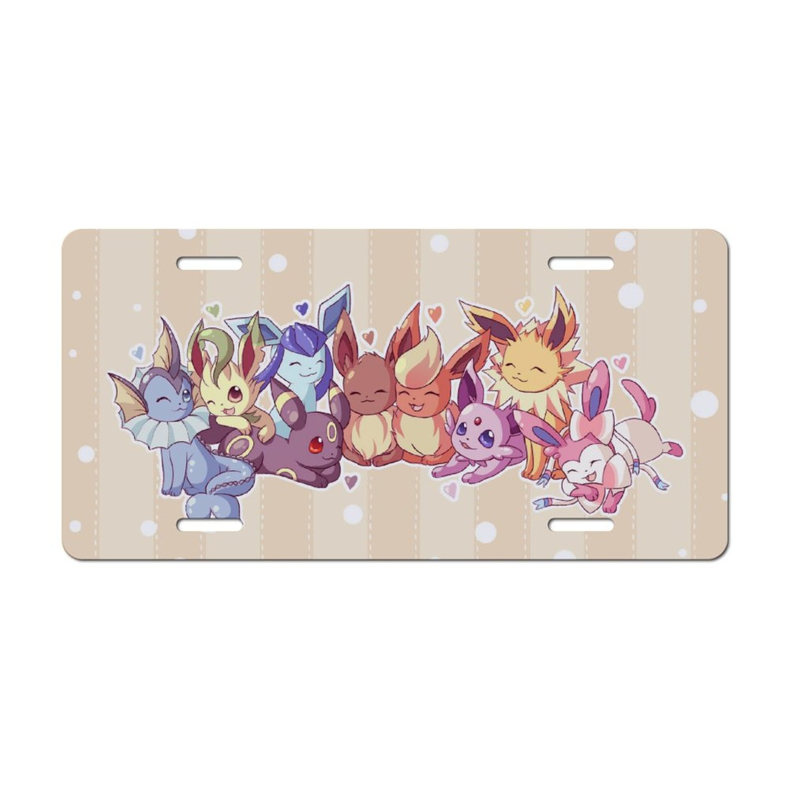 Eevee Evolutions Car License Plate Cute Anime License Plate Covers ...