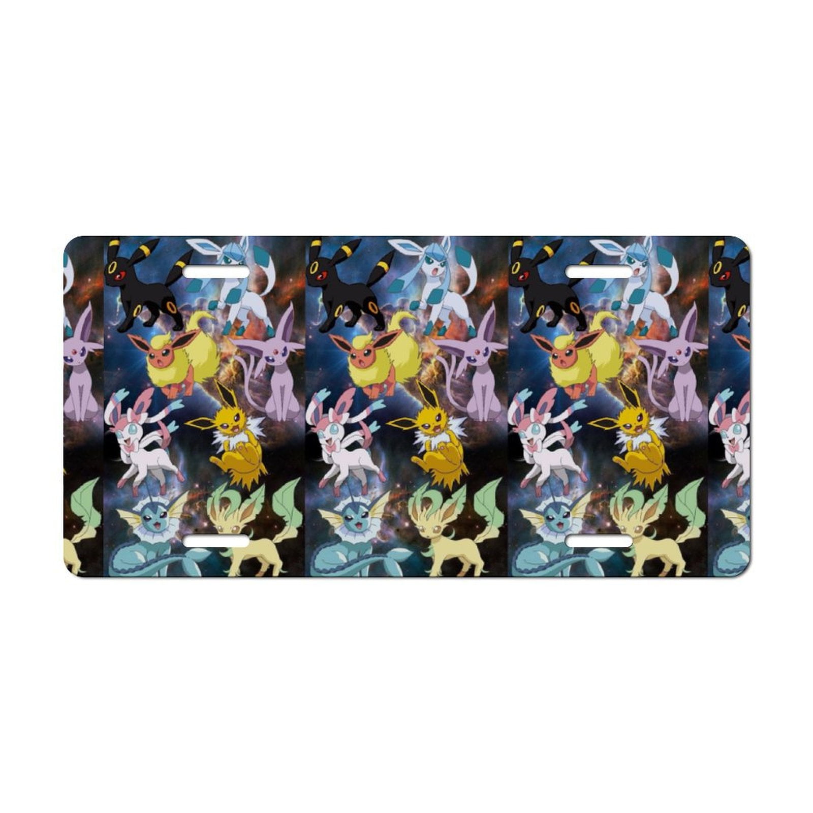 Eevee Evolutions Car License Plate Cute Anime License Plate Covers ...