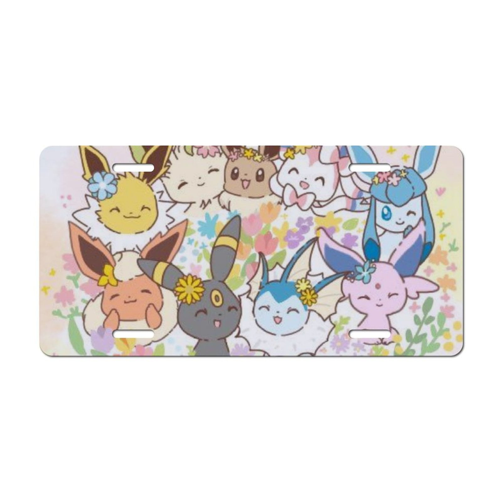 Eevee Evolutions Car License Plate Cute Anime License Plate Covers ...