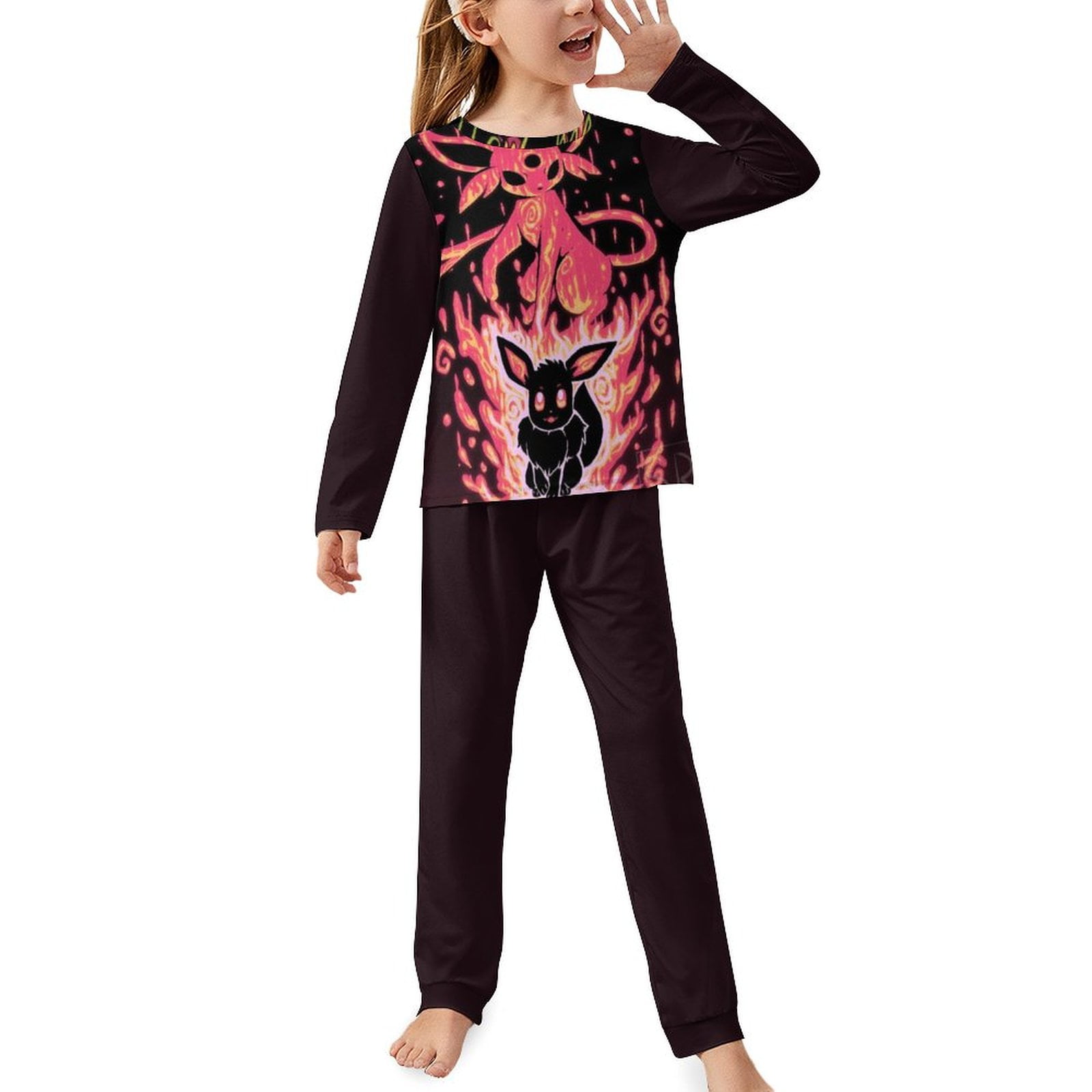 Eevee Evolutions Child Pajamas Set for Boys Girls 6 Sizes, Long Sleeve ...