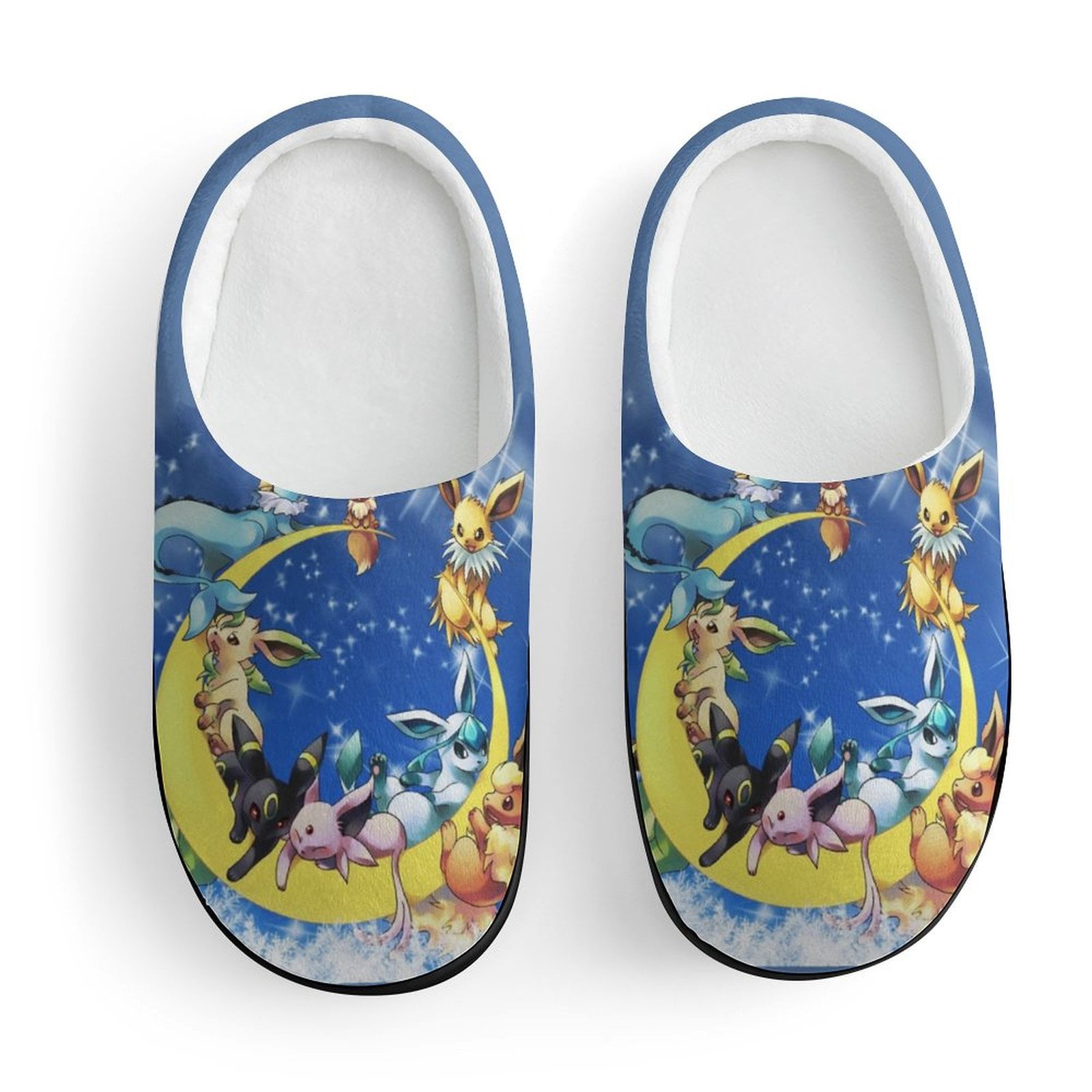 Eevee Evolutions Cotton Slippers Unisex Slip-On Plush Slippers Non-Slip ...