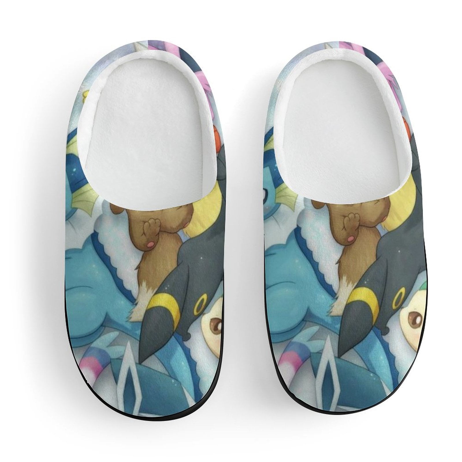 Eevee Evolutions Cotton Slippers Unisex Slip-On Plush Slippers Non-Slip ...