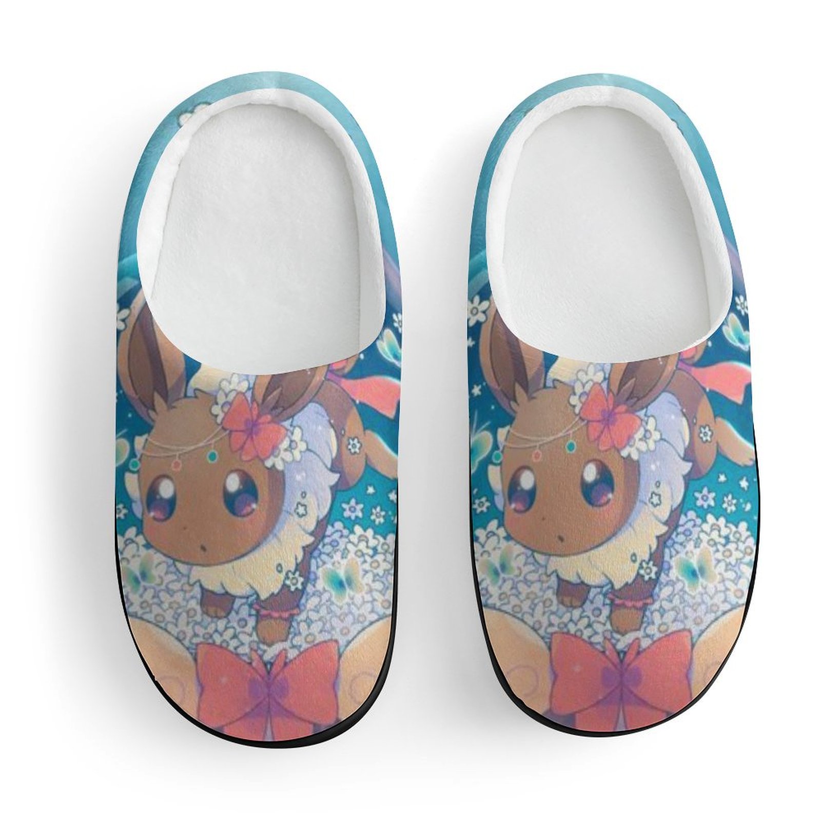 Eevee Evolutions Cotton Slippers Unisex Slip-On Plush Slippers Non-Slip ...