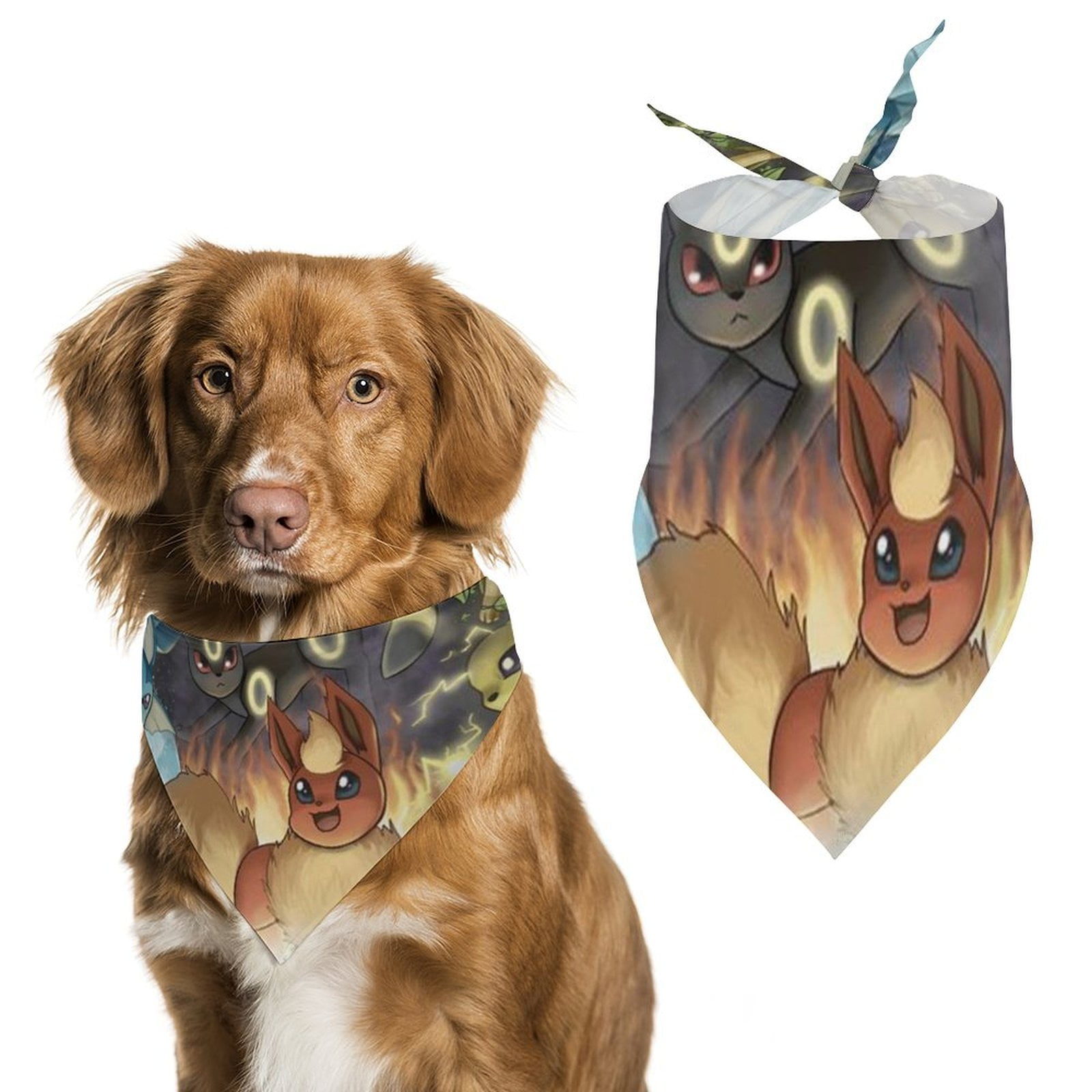Eevee Evolutions Fall Thanksgiving Dog Bandanas, Adjustable Triangle ...