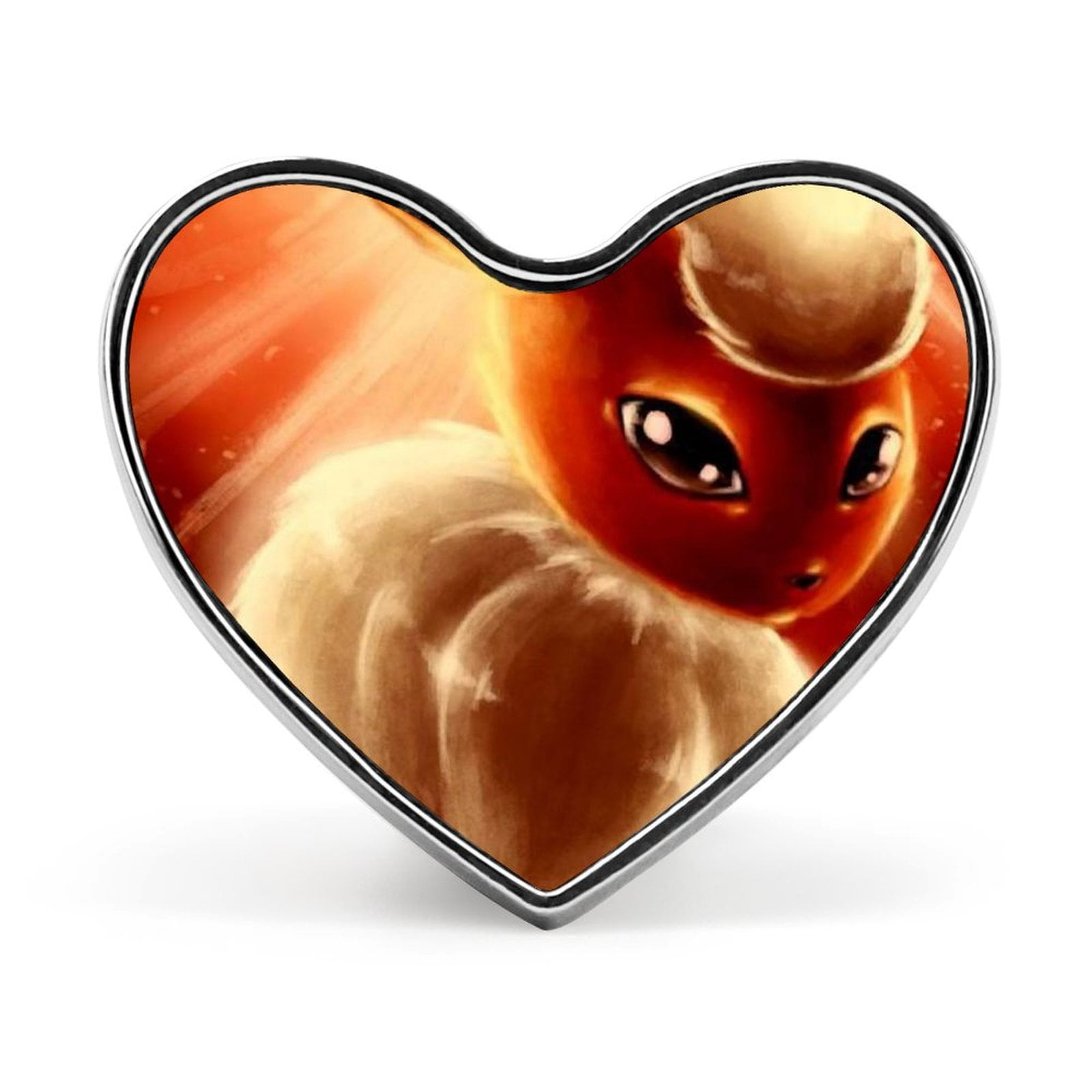 Eevee Evolutions Heart Pins Heart Love Lapel Pins Metal Heart Brooch ...