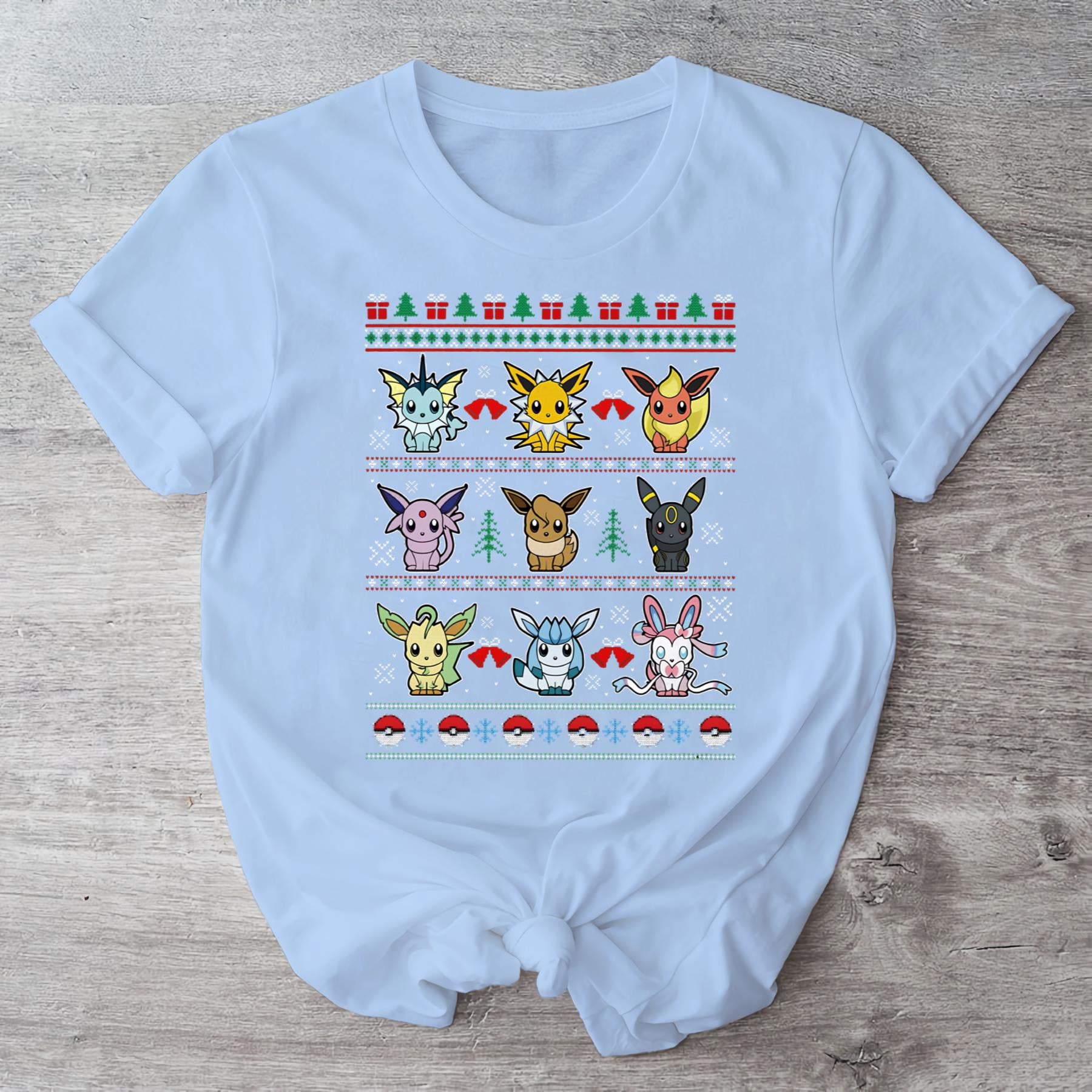 Eevee Evolutions Ugly Sweatshirt Eevee Jolteon Vaporeon Flareon Umbreon ...