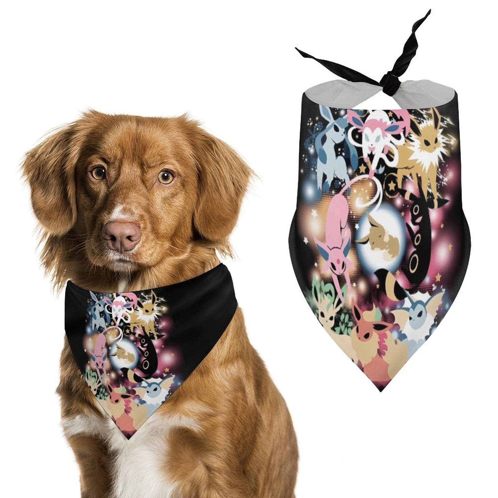 Eevee Fall Thanksgiving Dog Bandanas, Adjustable Triangle Dog Scarf for ...