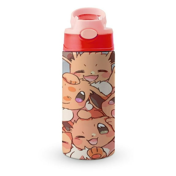 Eevee Insulated Stainless Steel Water Bottle with Straw Vacuum Reusable ...