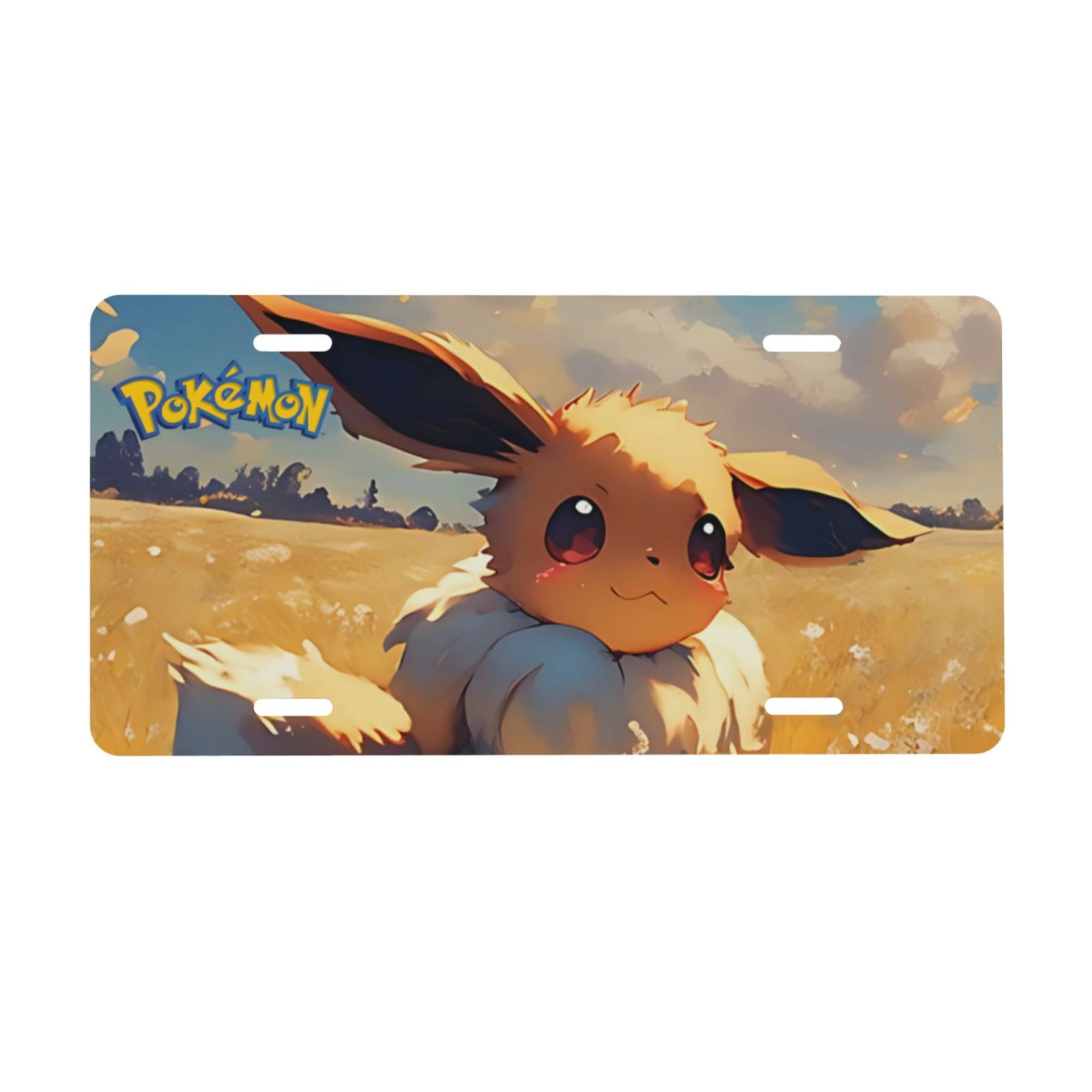 Eevee License Plate, Car Front License Plates With 4 Holes, Metal Car ...