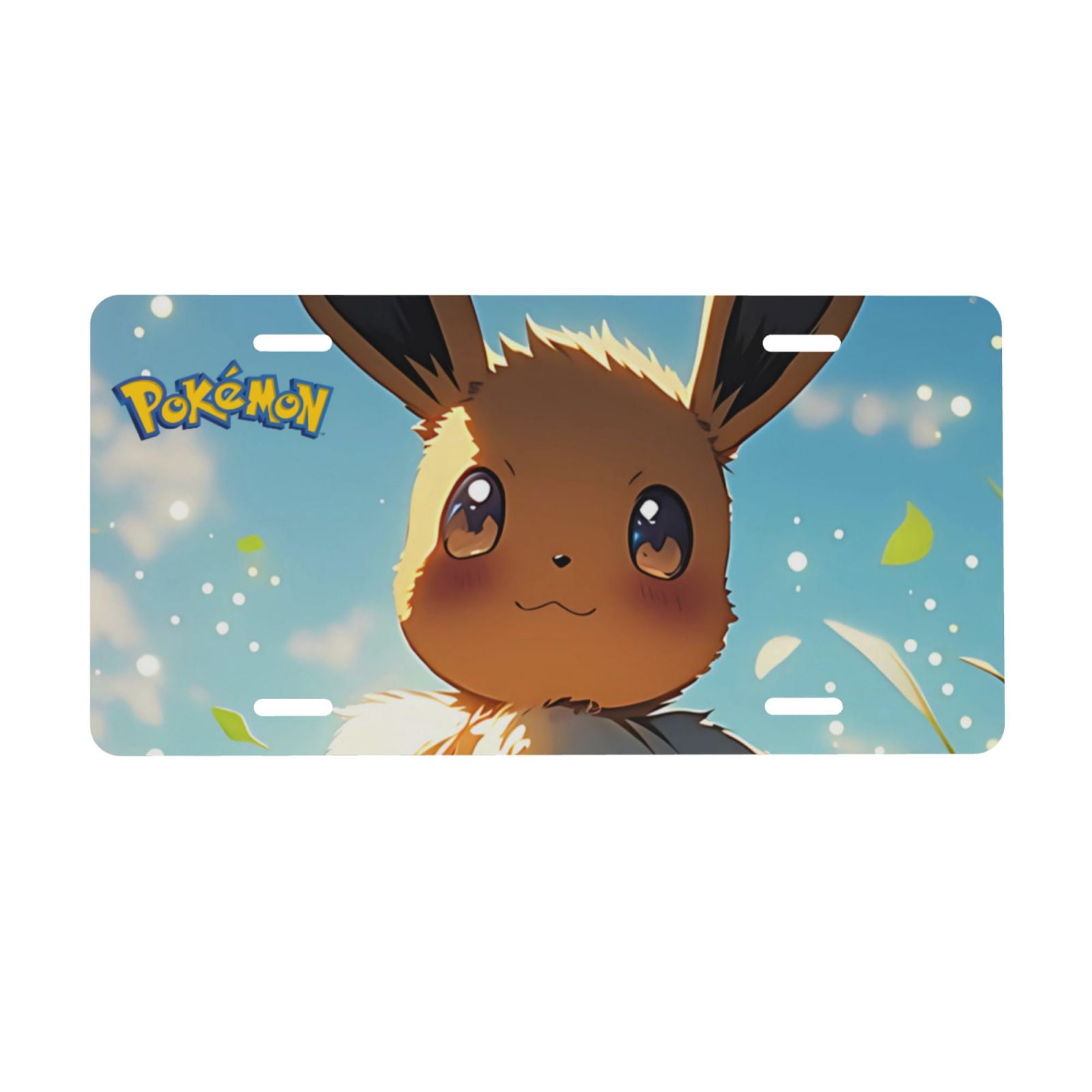 Eevee License Plate, Car Front License Plates With 4 Holes, Metal Car ...