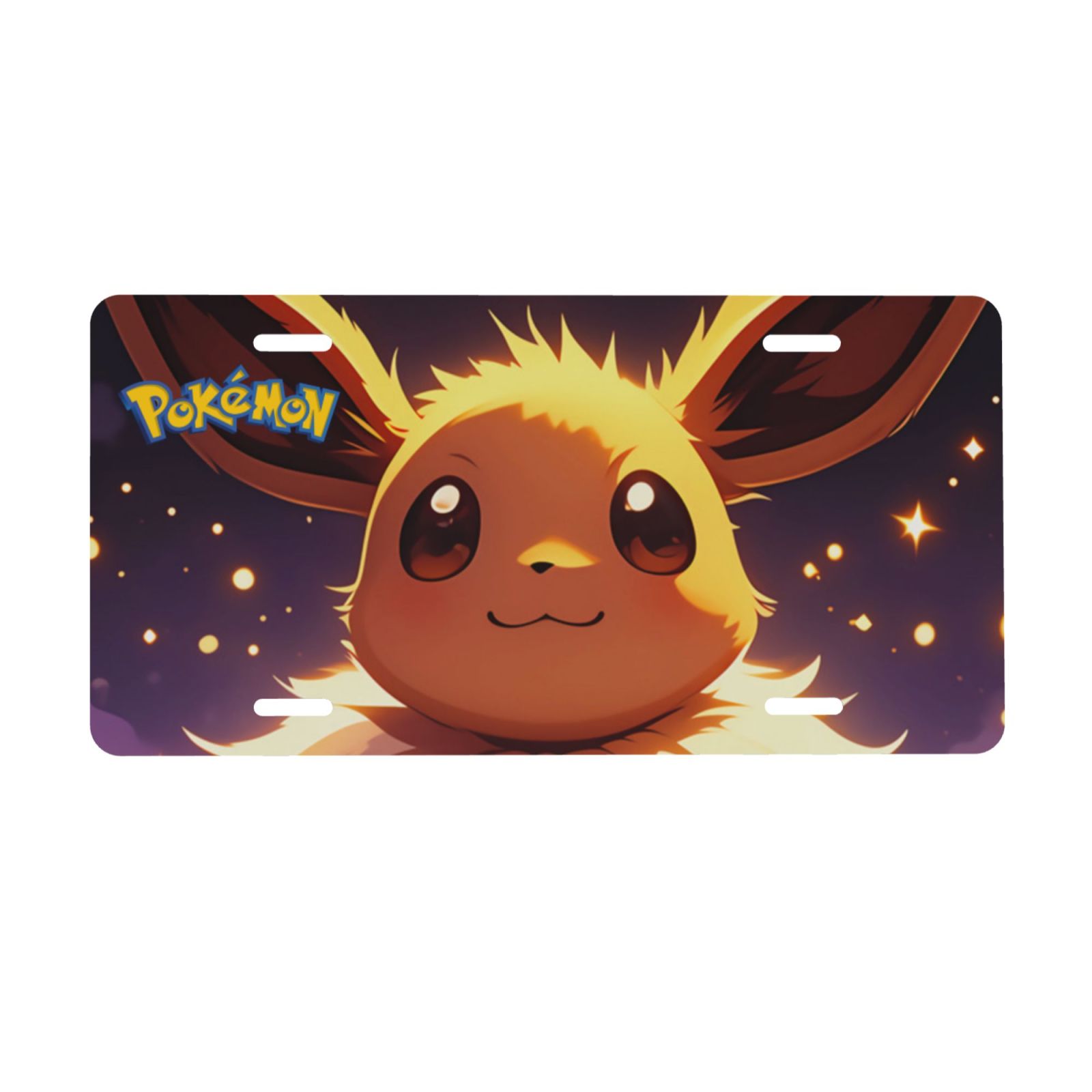 Eevee License Plate, Car Front License Plates With 4 Holes, Metal Car ...