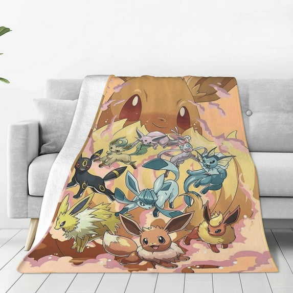 Eevee Soft Lightweight Bed Blankets Plush Fuzzy Cozy Blanket Microfiber ...