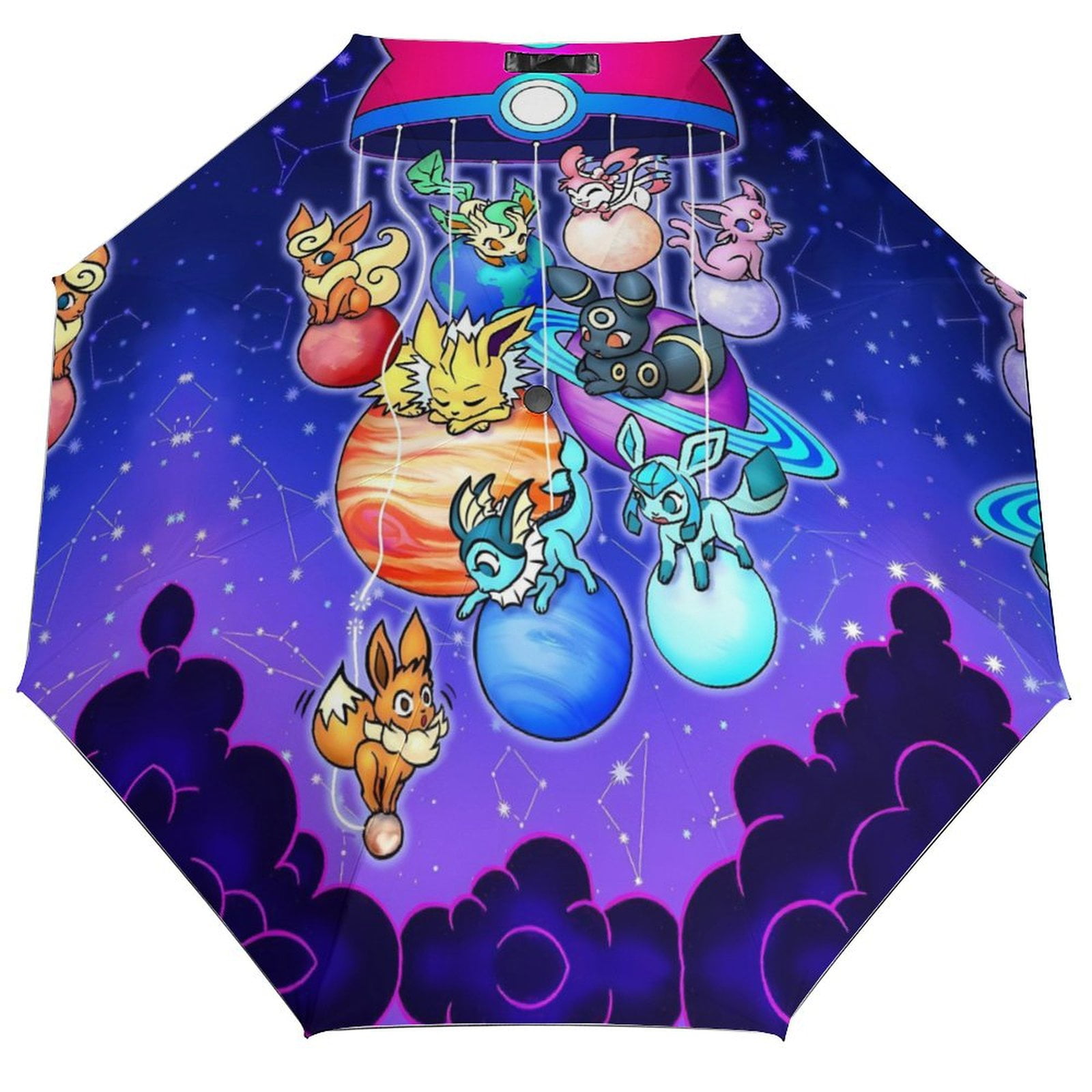 Eevee Sun umbrella Automatic Open/Close Sun Rain Travel Umbrella UV ...