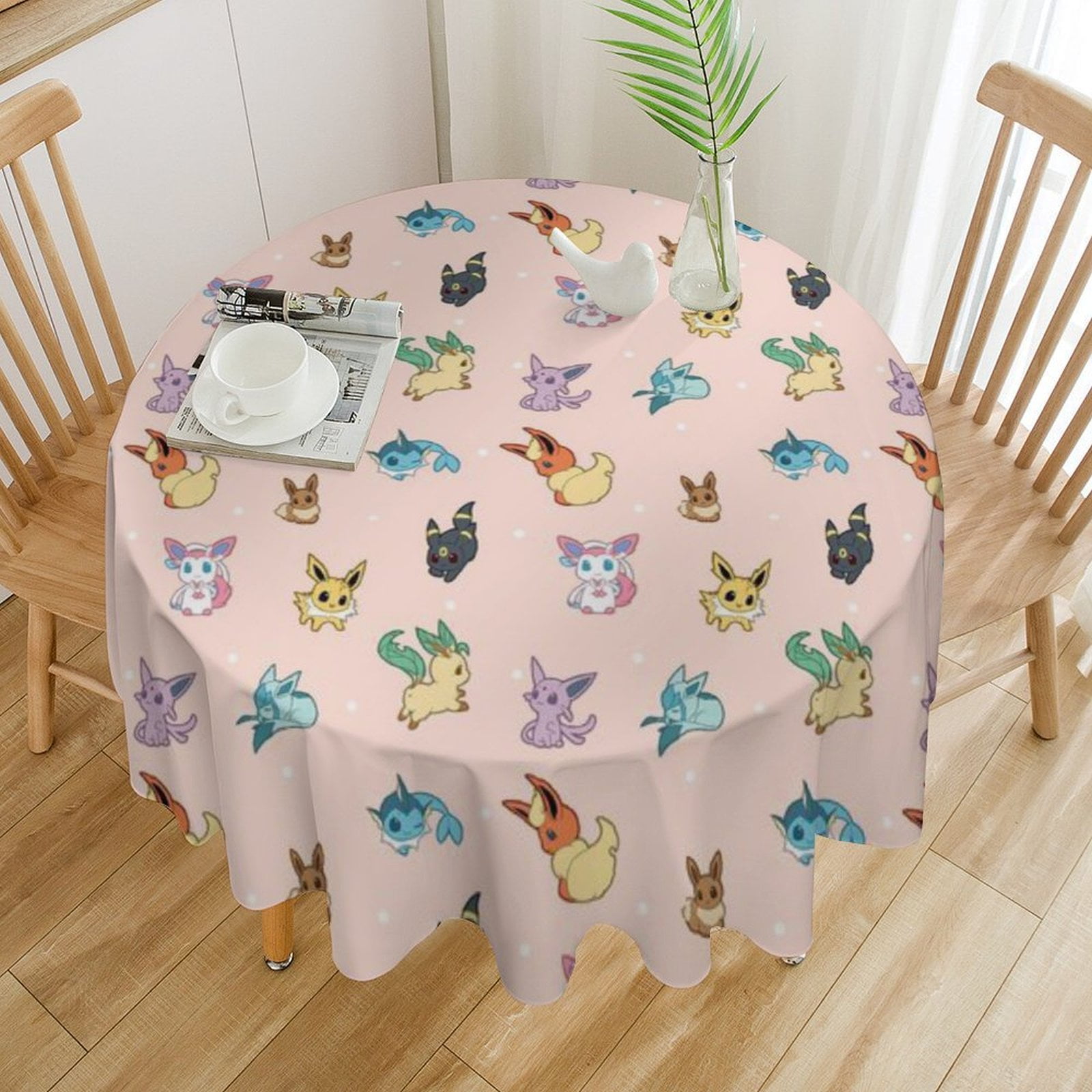 Eevee Tablecloth Anime for Dining Table Picnic Gift 70x70in Eevee Merch ...